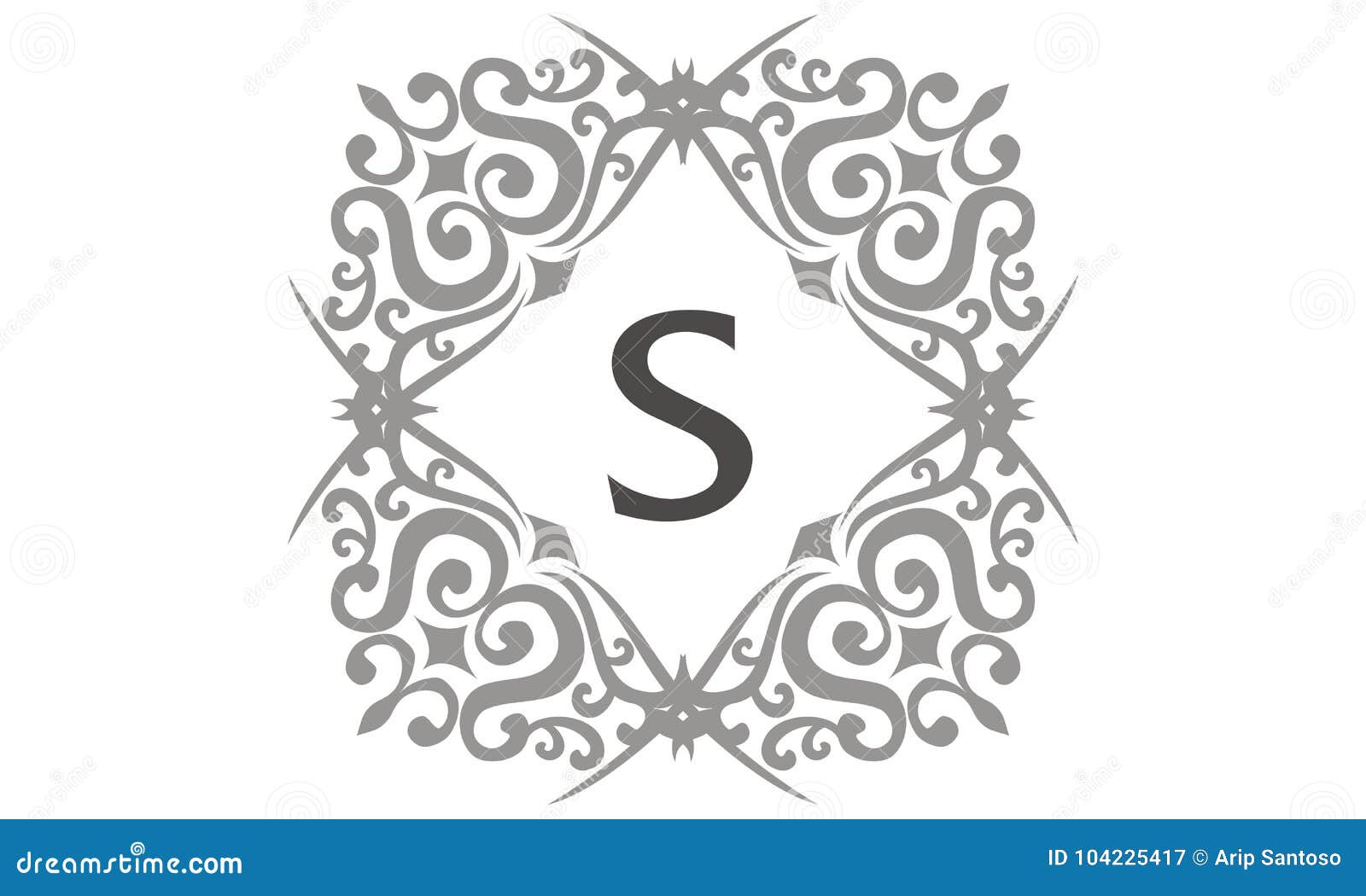 Modern Letter S stock vector. Illustration of fabric - 104225417