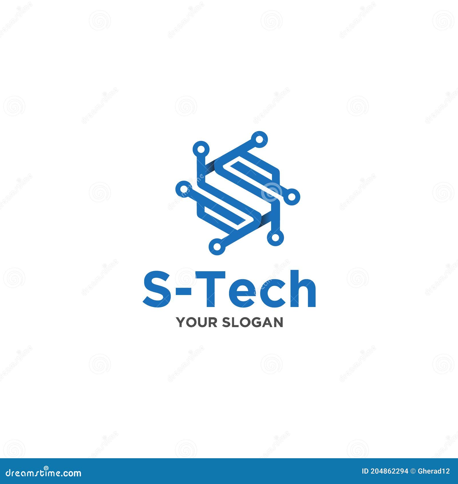Modern Letter S Technology Logo Stock Illustration - Illustration of ...