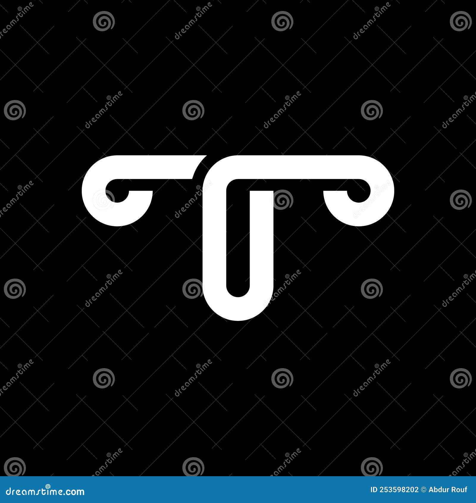 Modern Letter T Monogram Logo Design Stock Illustration - Illustration ...