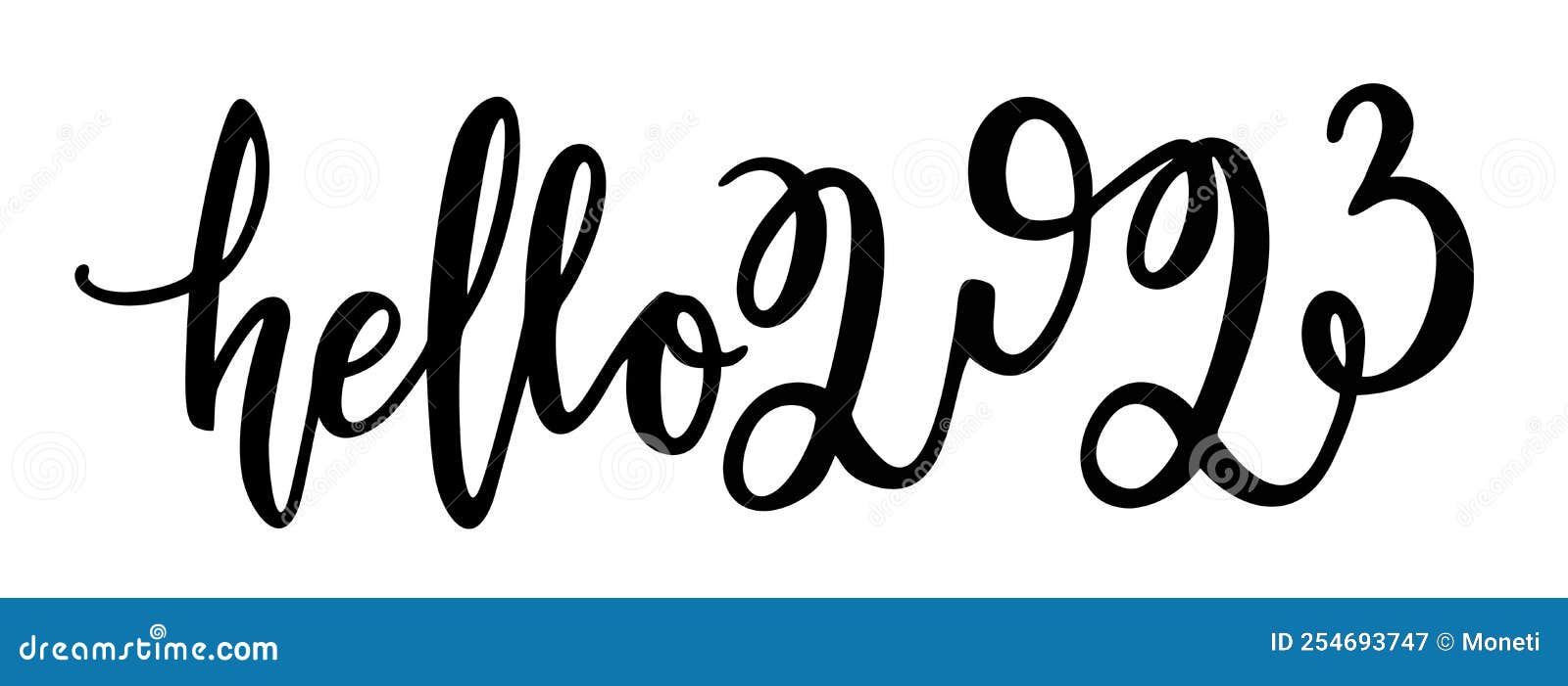 Modern Lettering Typography Design of a Saying Hello 2023 . New Year ... Modern Lettering Typography Design of a Saying Hello 2023 . New Year ...