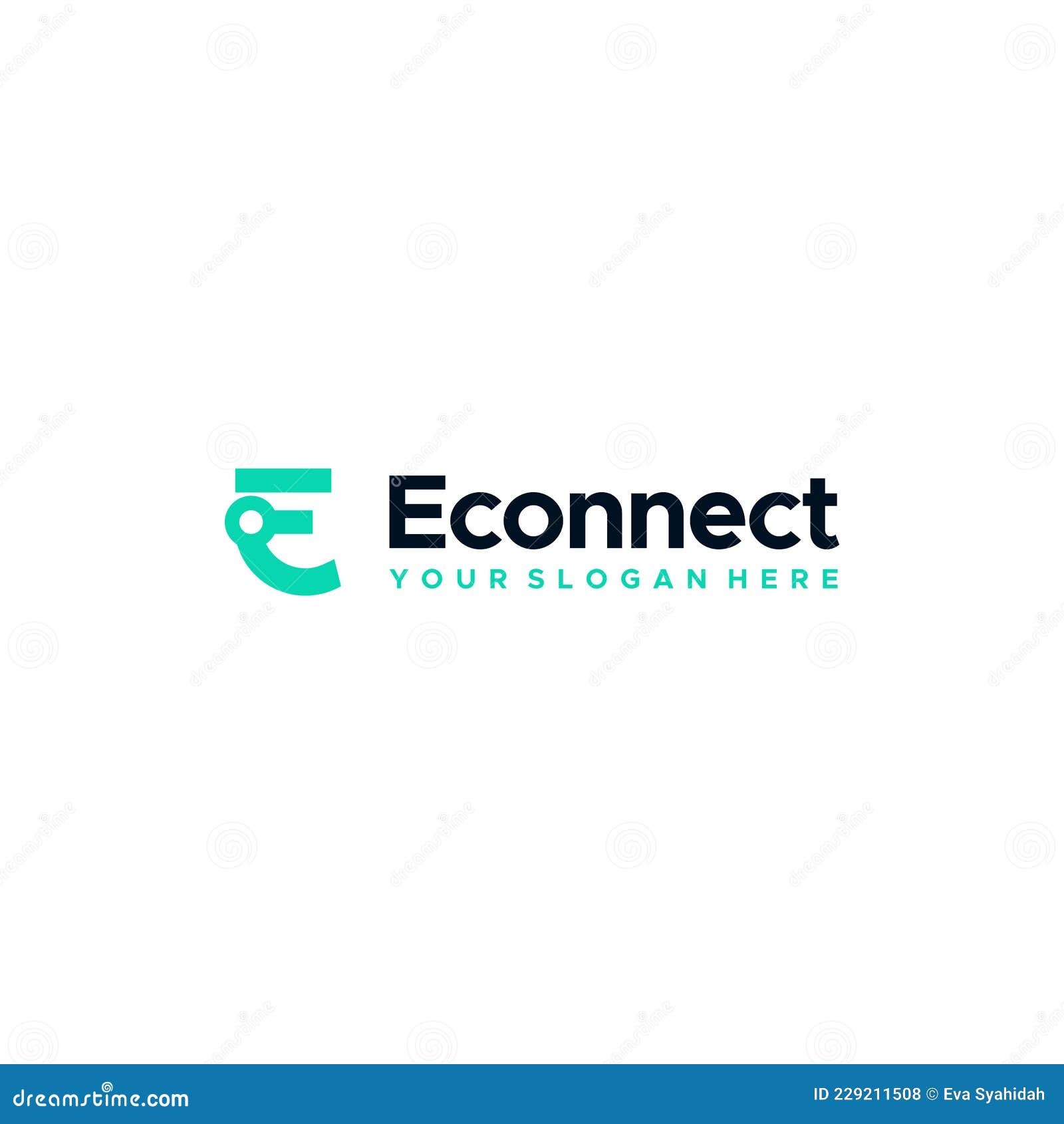 Modern Lettermark Initial E Network Logo Design Stock Vector ...