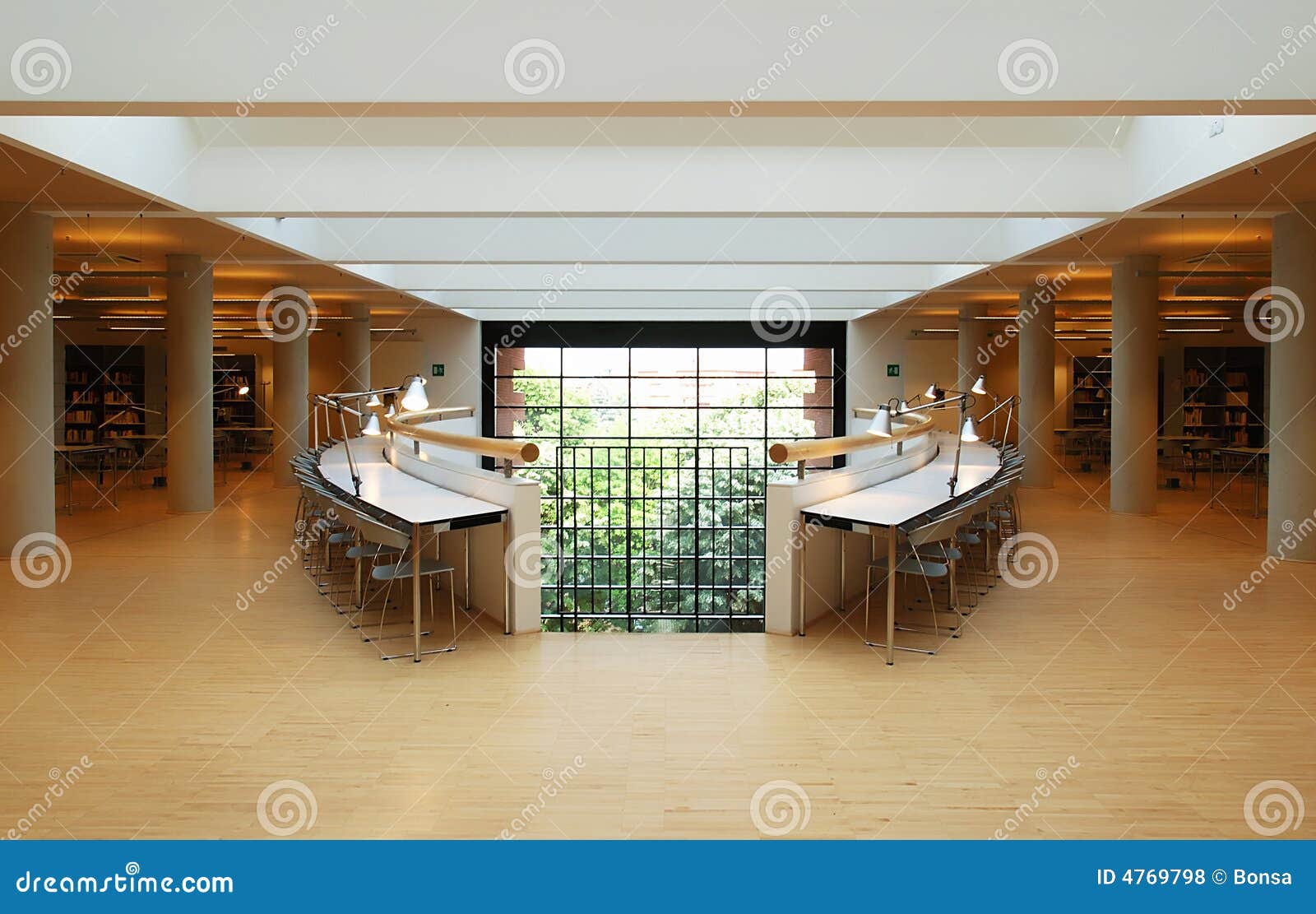 Modern library stock photo. Image of column, corporate - 4769798