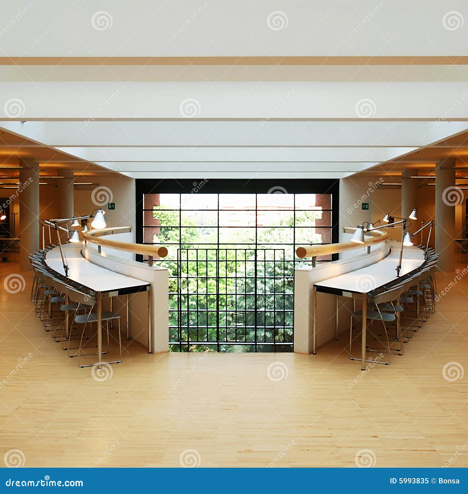 Modern library stock image. Image of corporation, chair - 5993835