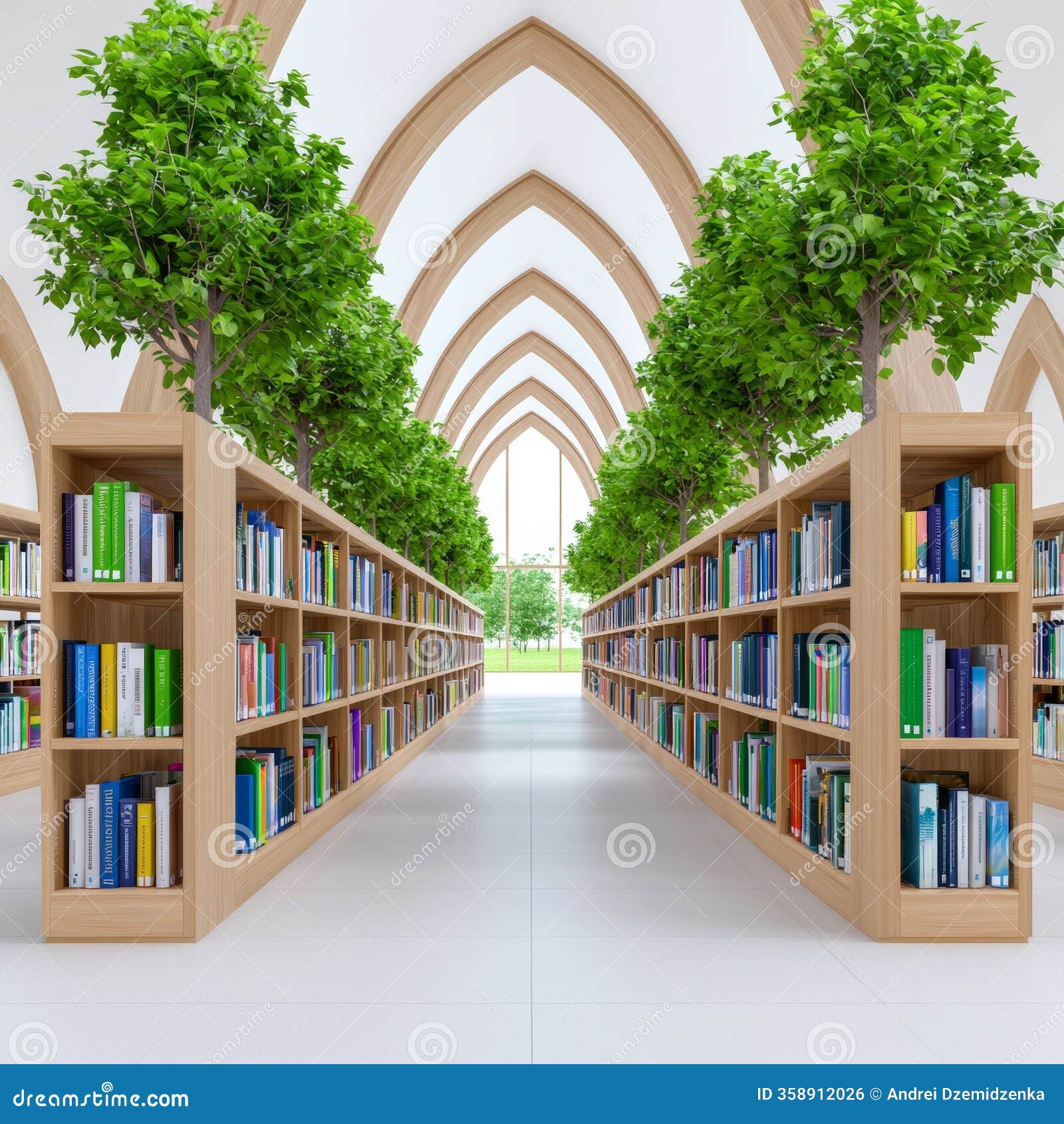 Biophilic Library Interior. Inviting Spaces For Knowledge Seekers ...