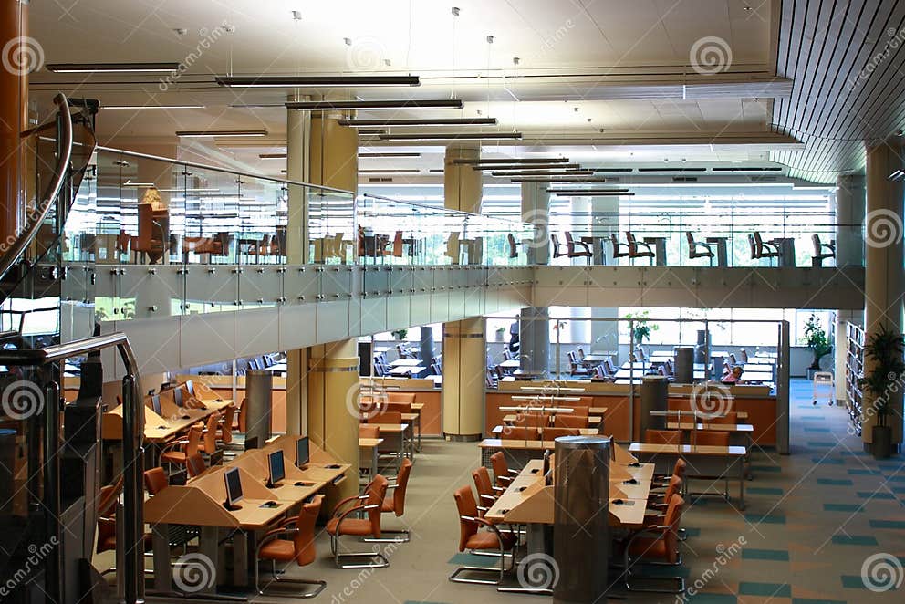 Modern Library Computer Room - Stock Photo Stock Image - Image of ...