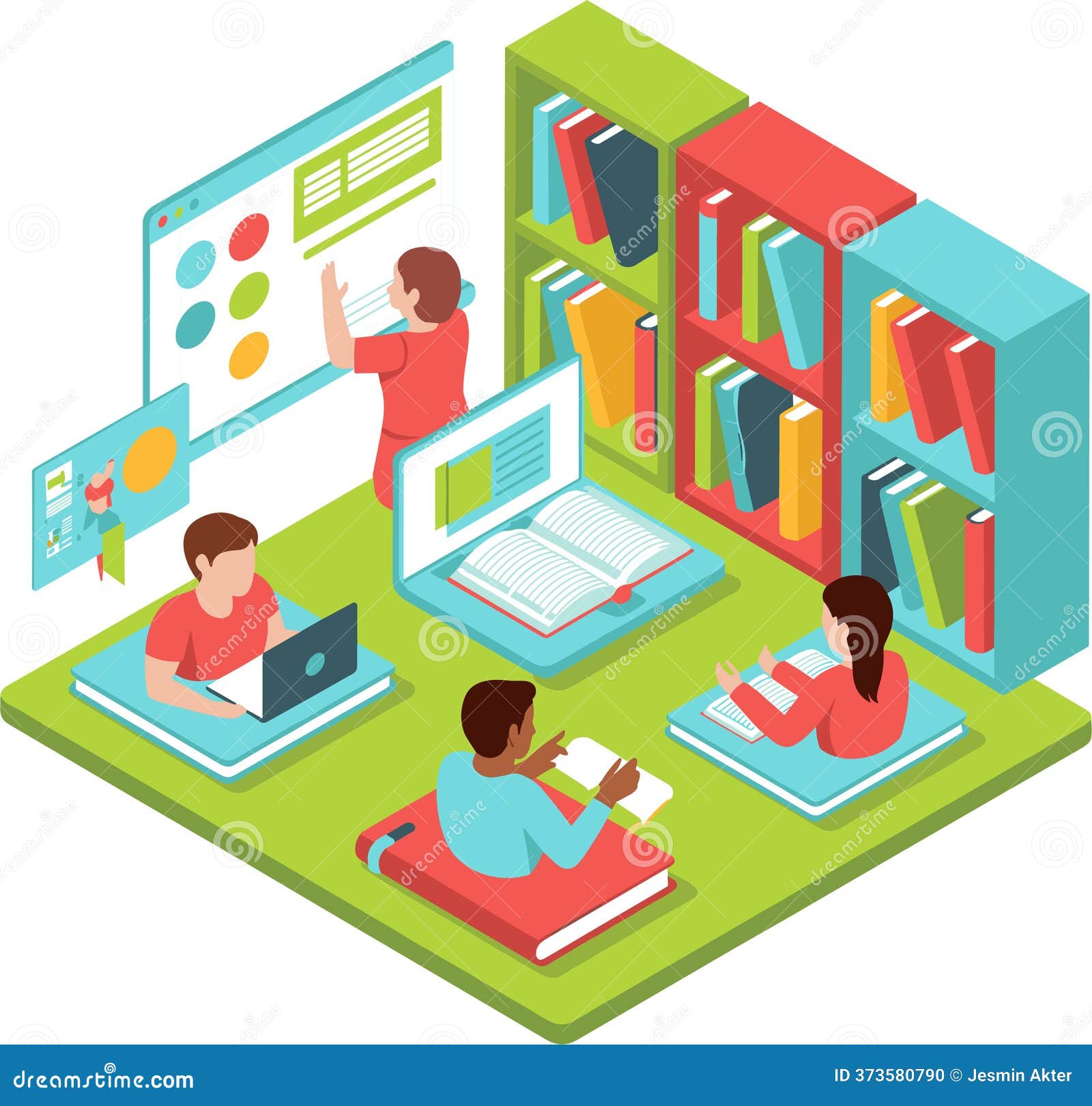 Collaborative Learning Environment Desks Arranged For Group Activities ...