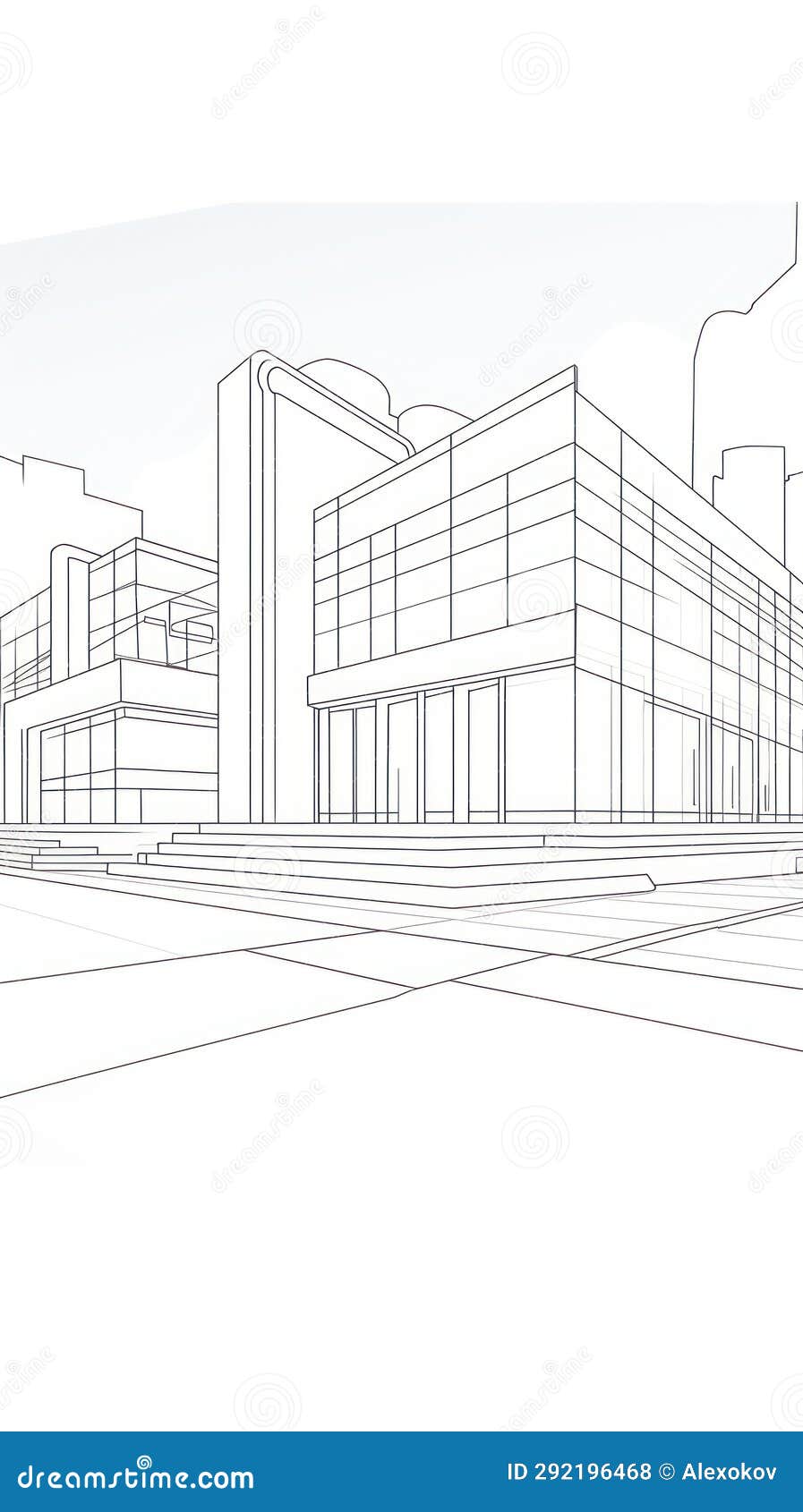 Modern Library with Expansive Windows AI Generated Stock Illustration ...