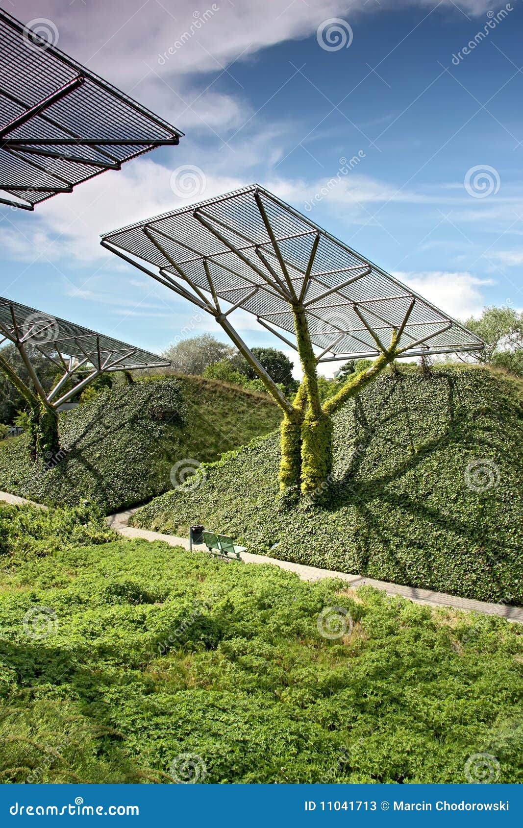 Modern library - garden. stock image. Image of environment - 11041713