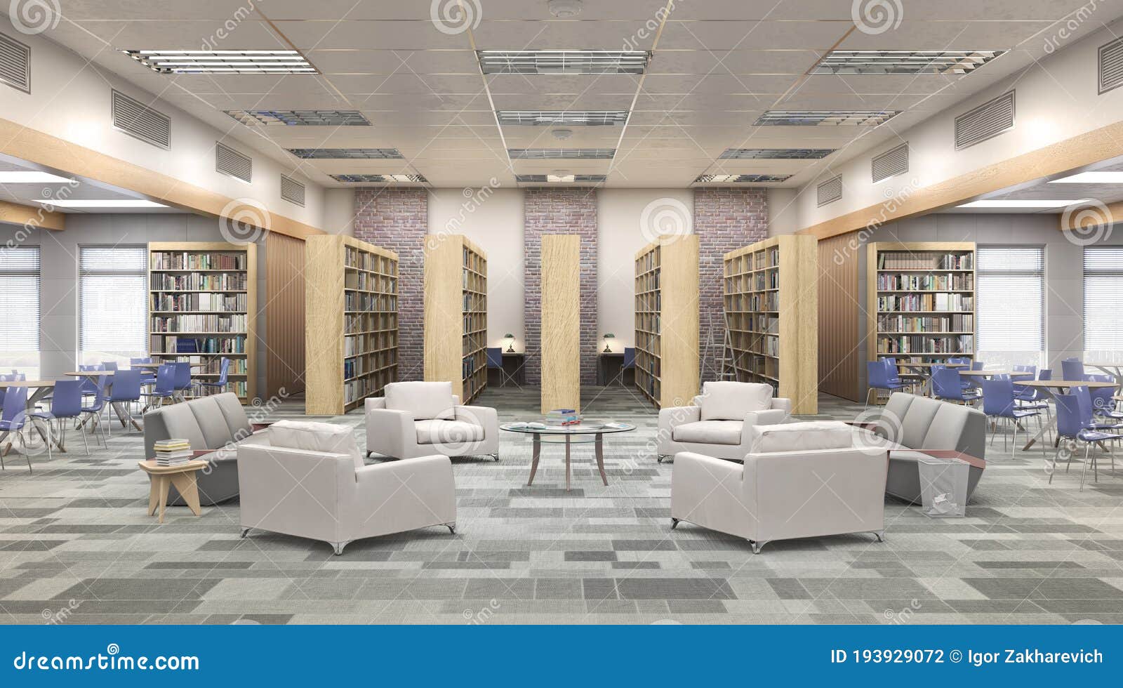 Modern Library Interior A Modern Library Interior Stock Photography ...