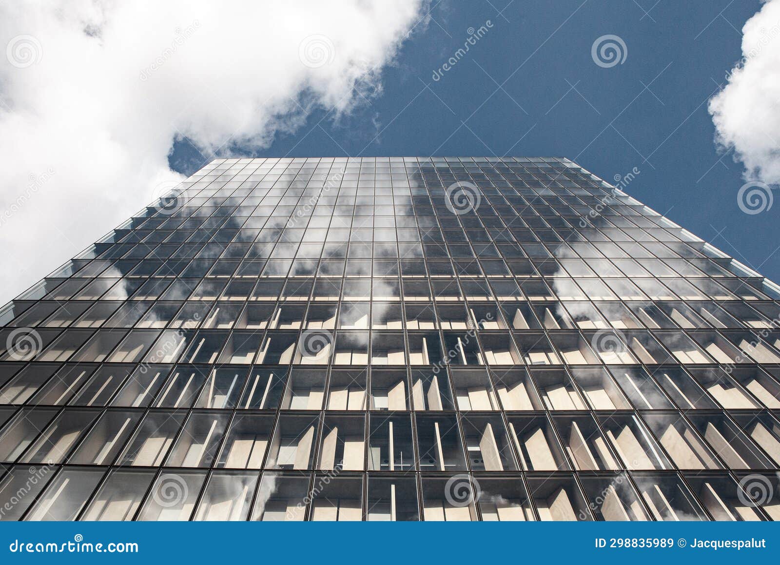Modern Library in Paris and Blue Sky on Background Stock Image - Image ...