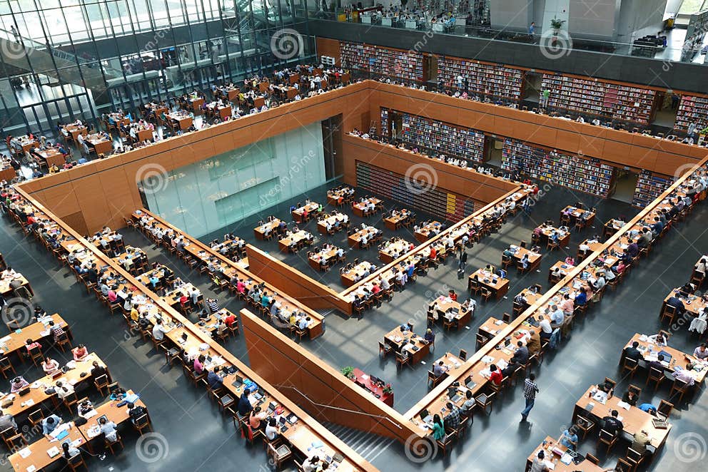 Modern library space stock photo. Image of national, place - 32060212
