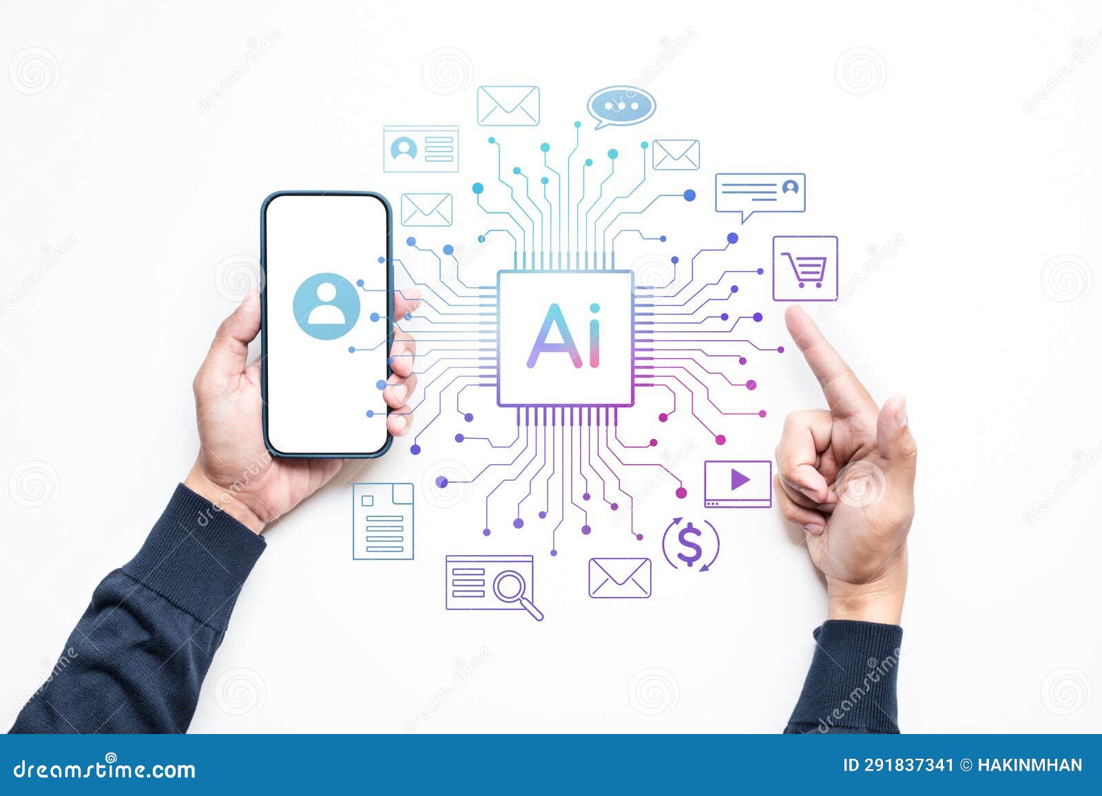 Modern Life and Digital Inspiration with Ai Technology Stock Image ...