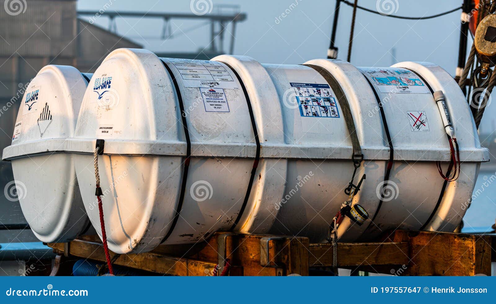 Modern White Life Raft on a Ship Editorial Photography - Image of ocean ...