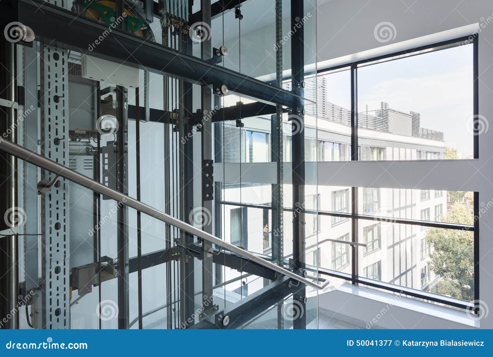 Modern Lift in Business Office Stock Image - Image of indoors, interior ...