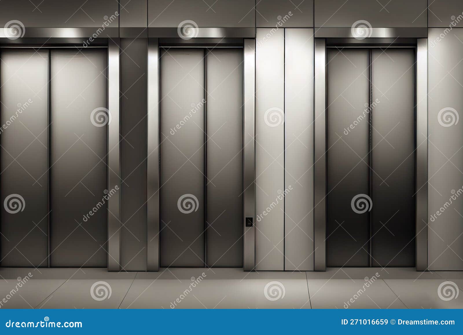 Modern Lift Doors in Office Space with Additional Lighting Stock Image ...