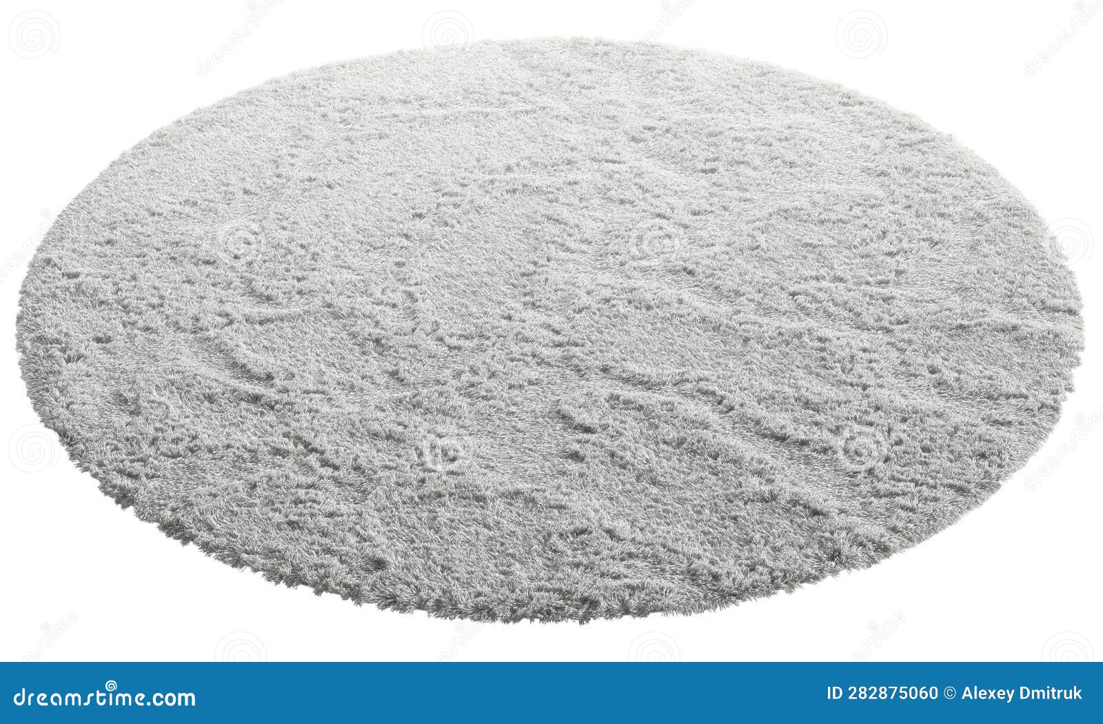 Modern Light Beige Throw Rug with High Pile. 3d Render Stock ...