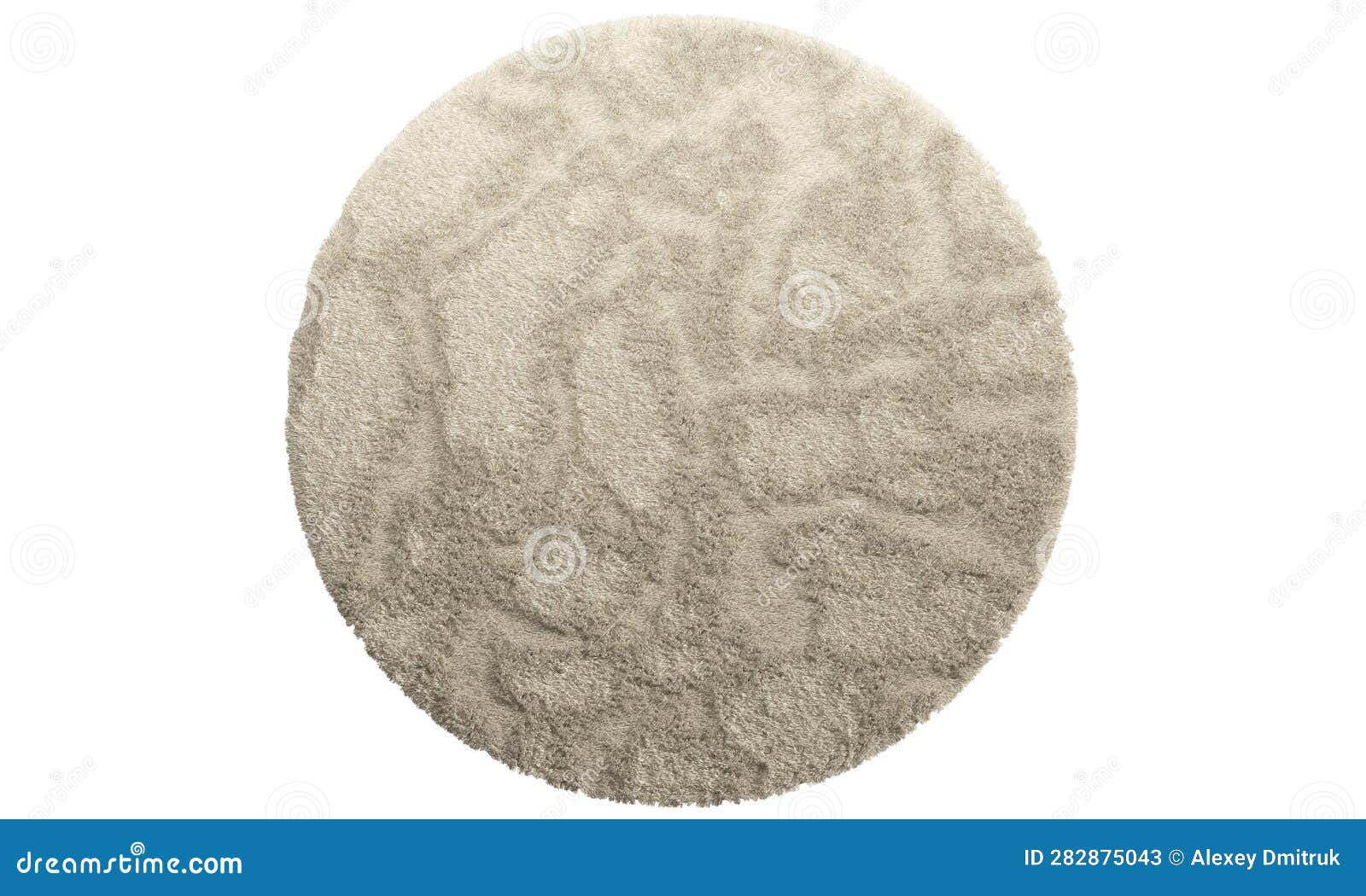 Modern Light Beige Throw Rug with High Pile. 3d Render Stock ...