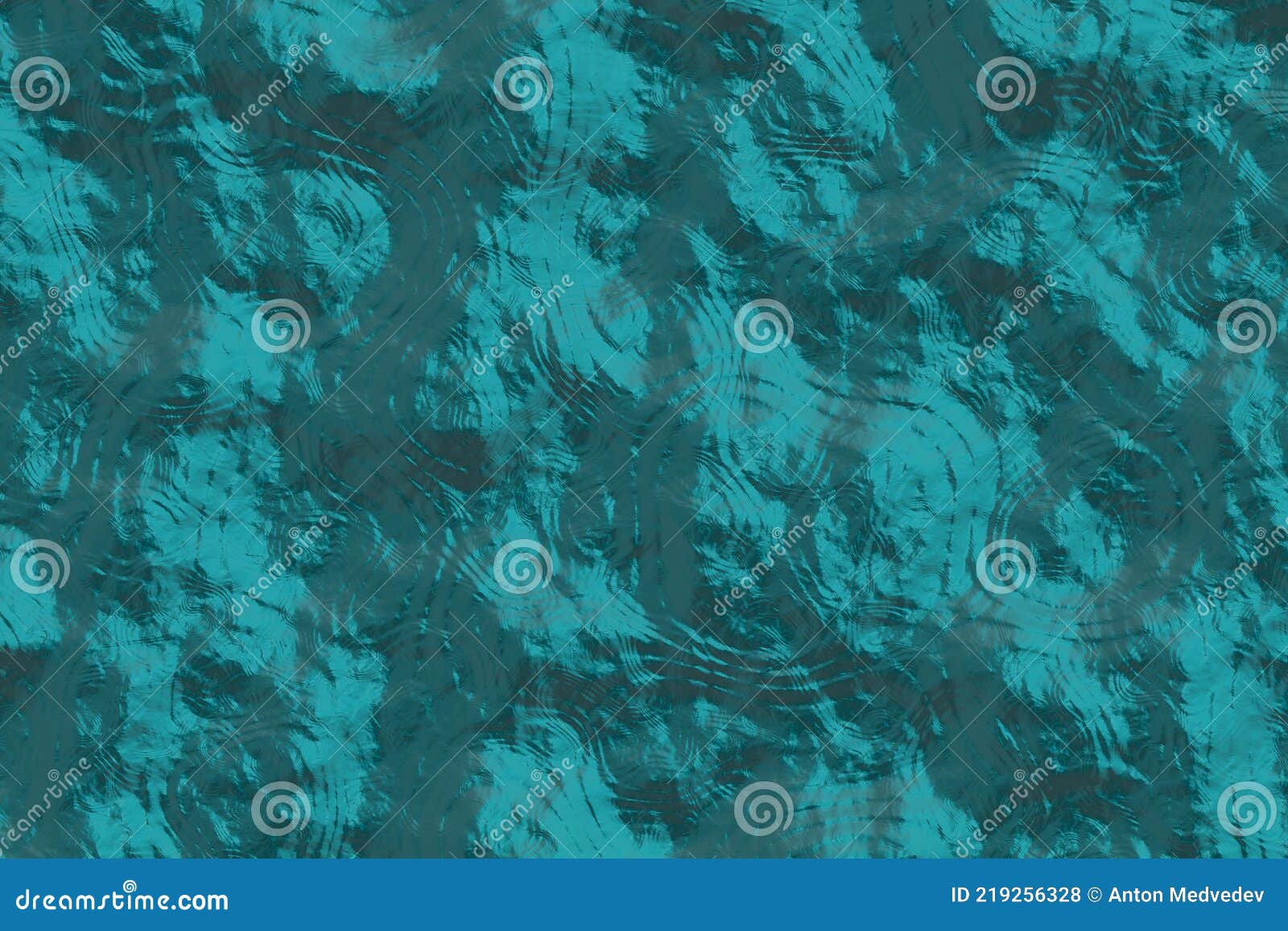 Artistic Light Blue Fluid Surface Under the Rain Digital Art Background ...