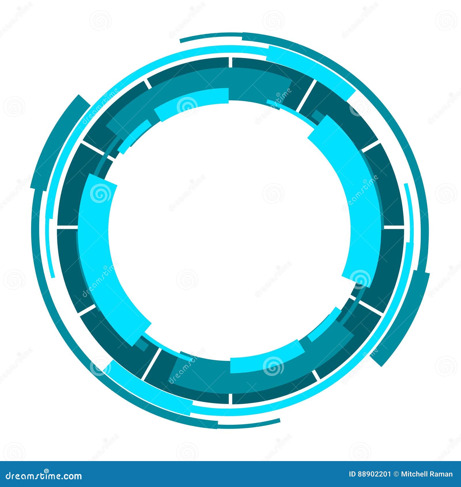 Modern Light Blue Circles and Spheres Logo Design Stock Vector ...