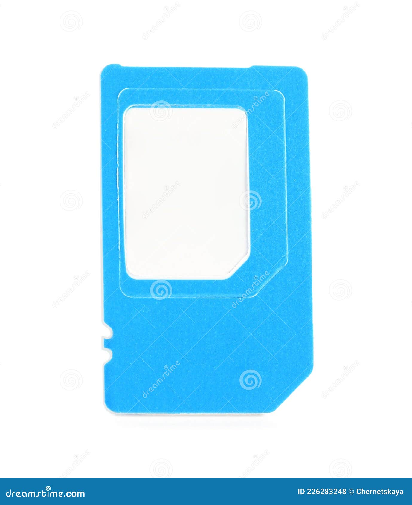 Modern Light Blue SIM Card Isolated on White Stock Photo - Image of ...