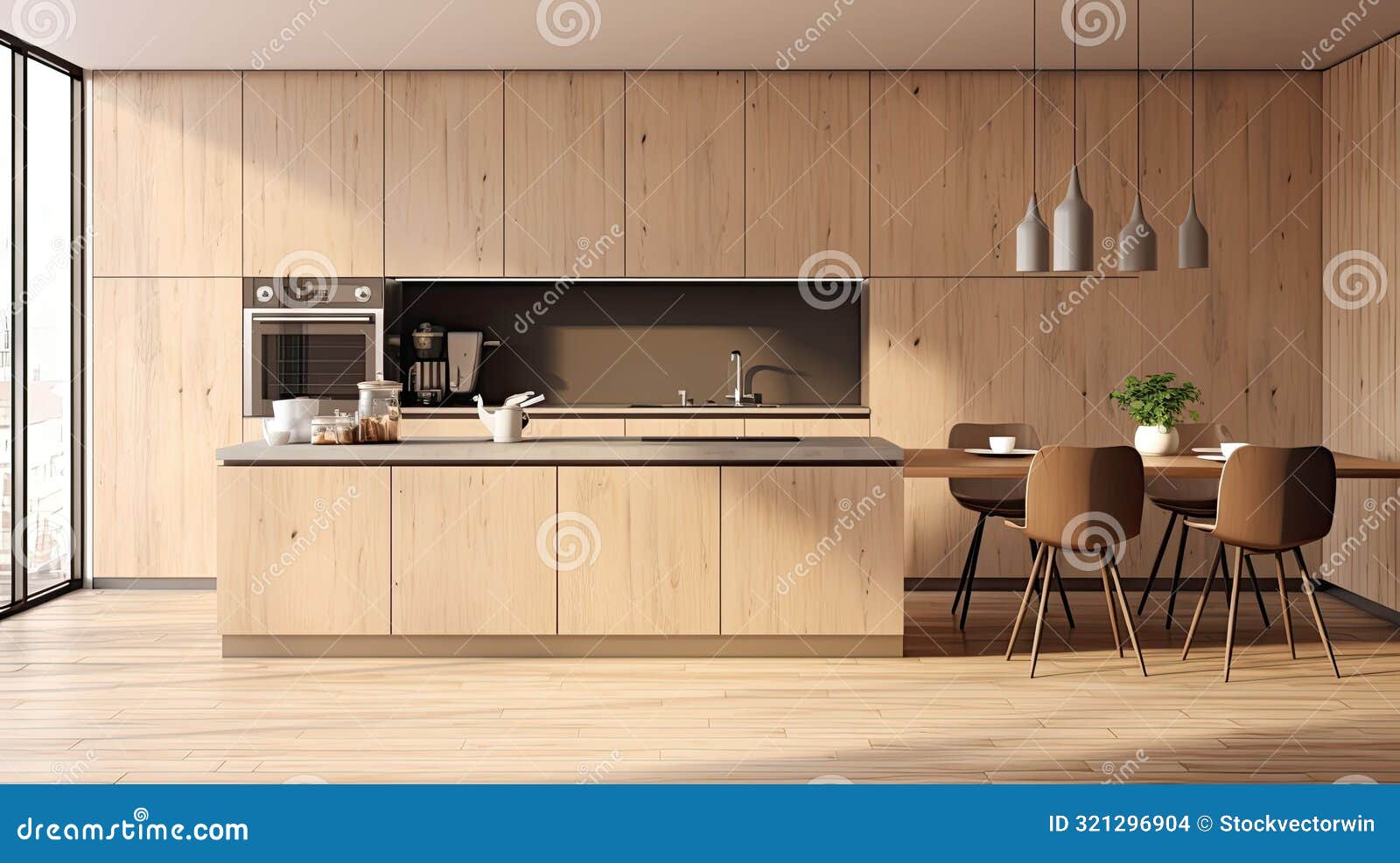 Modern Light Brown Wood Panel Stock Illustration - Illustration of ...