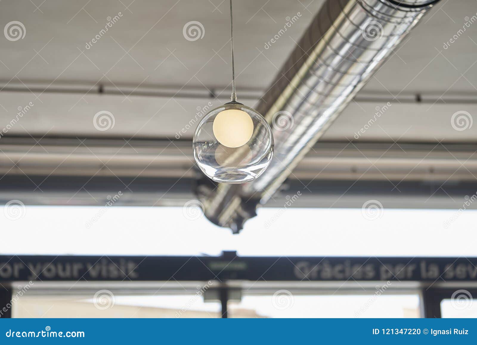 Modern Light Bulb in a Room Stock Photo - Image of decorative, light ...