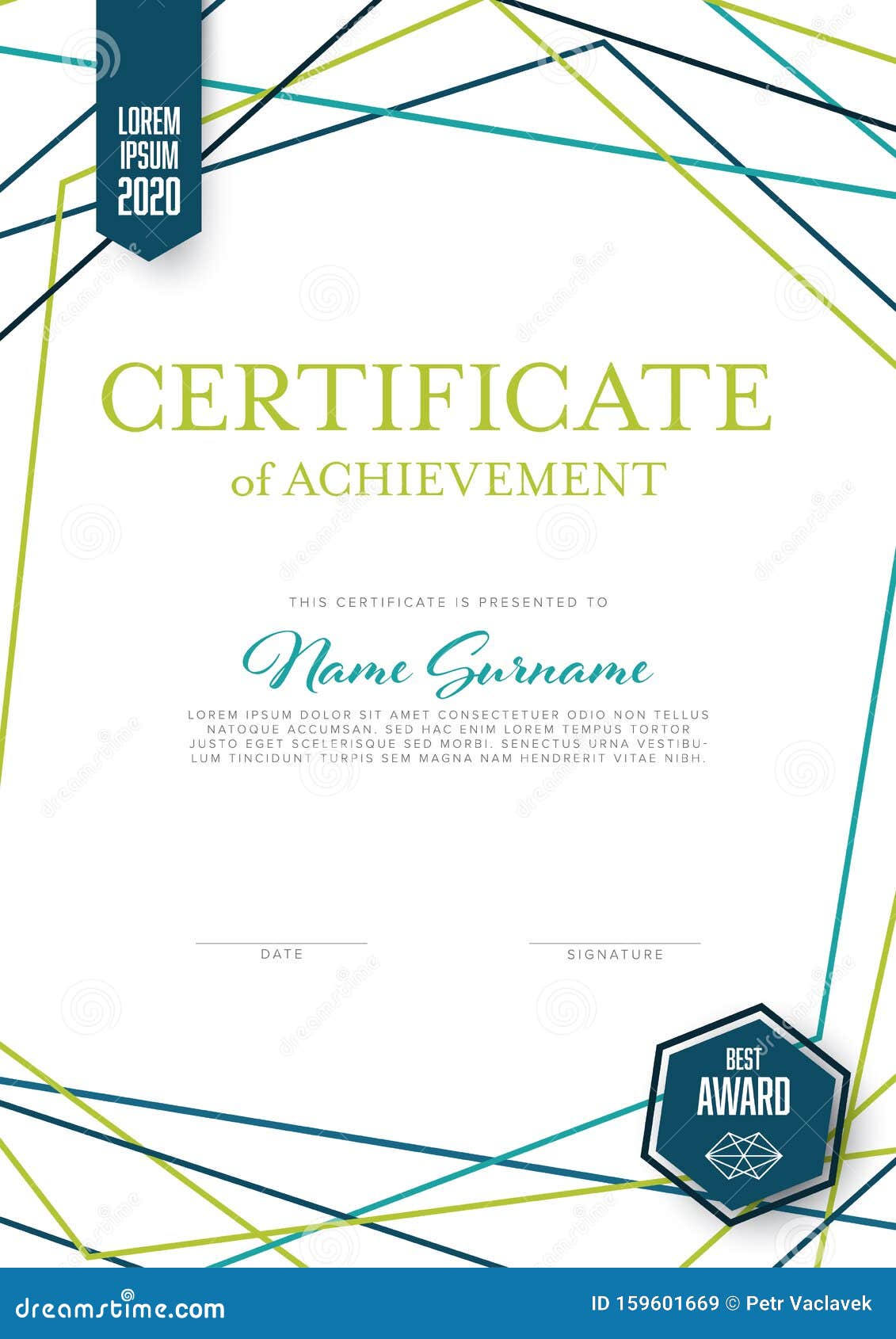 Modern Light Certificate Template Layout Stock Vector - Illustration of ...