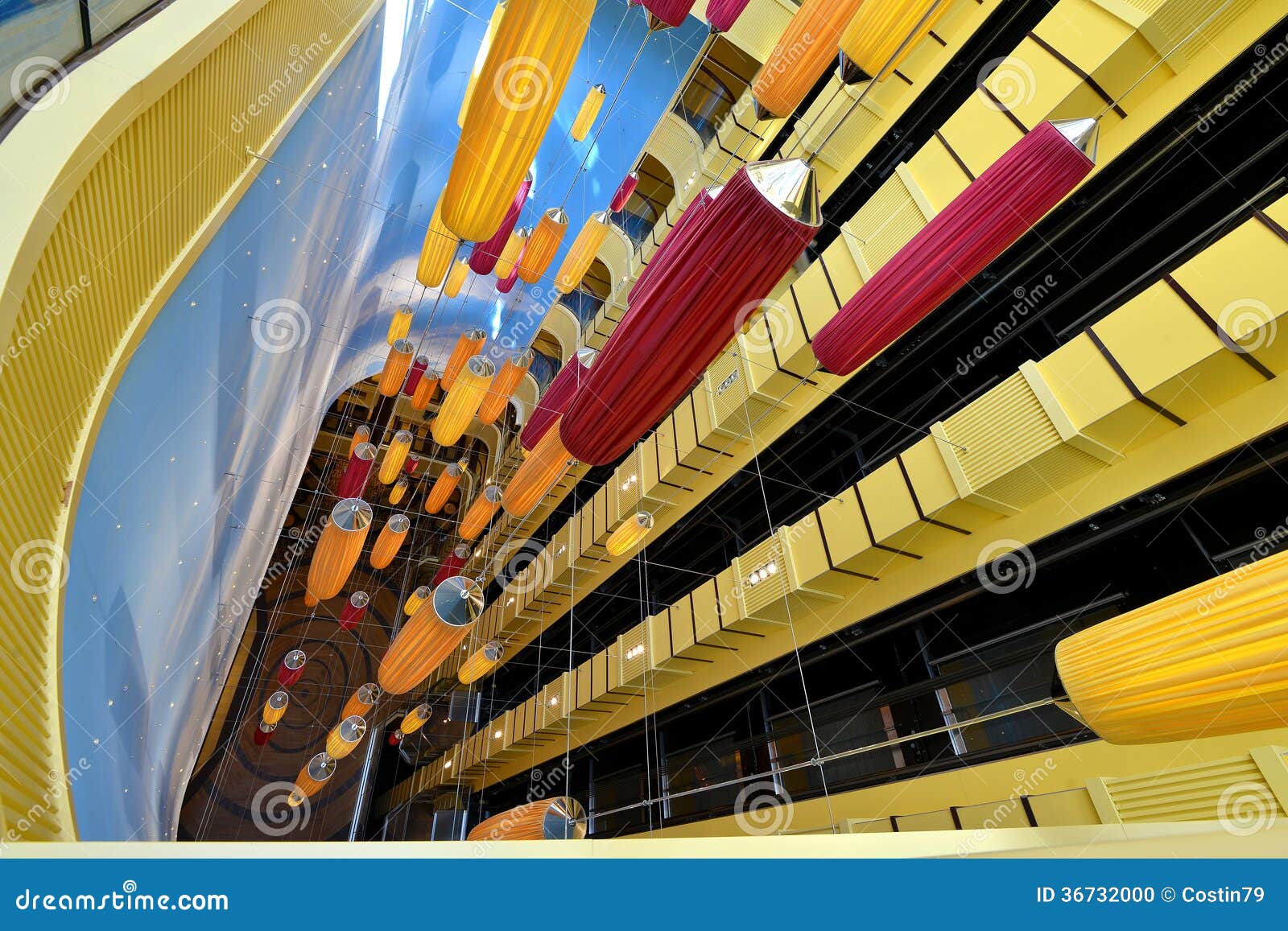 Modern Light Fixture stock photo. Image of yellow, design - 36732000