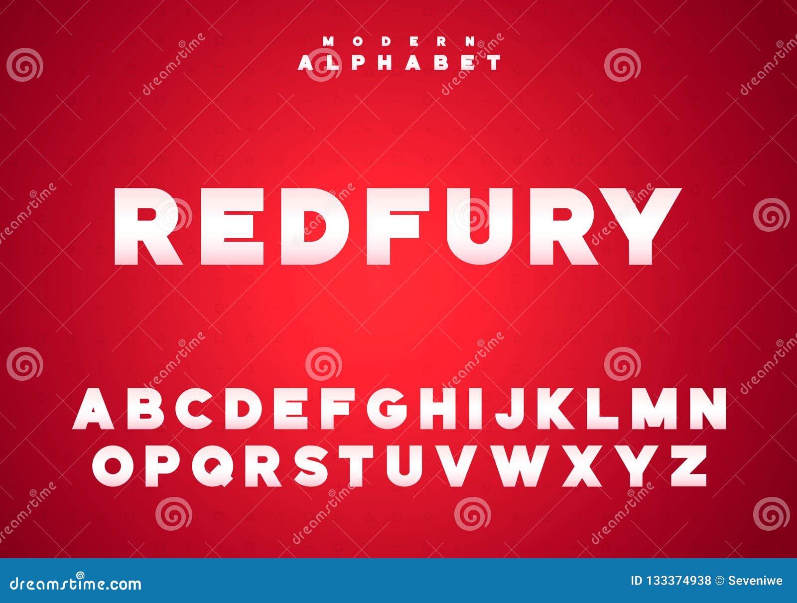 Modern Light Gradient Letters. Red Background Trend Stock Vector ...