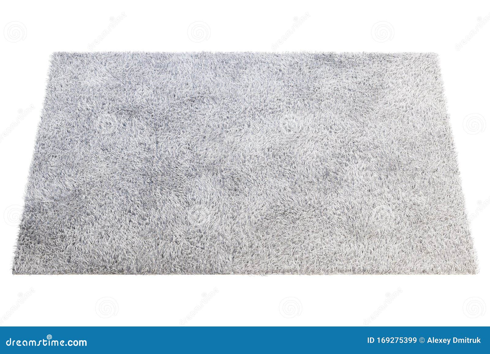 Modern Light Gray Rug with High Pile. 3d Render Stock Illustration ...