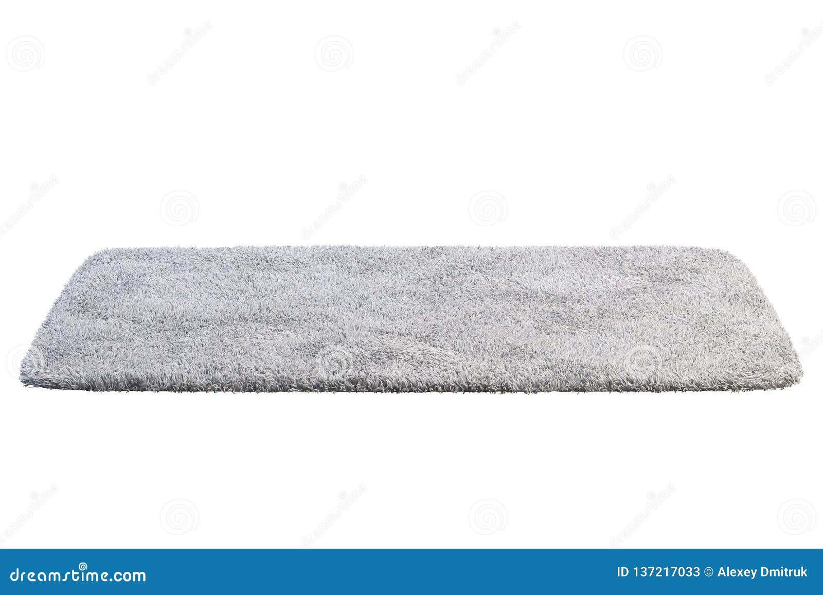 Modern Light Gray Rug with High Pile. 3d Render Stock Illustration ...