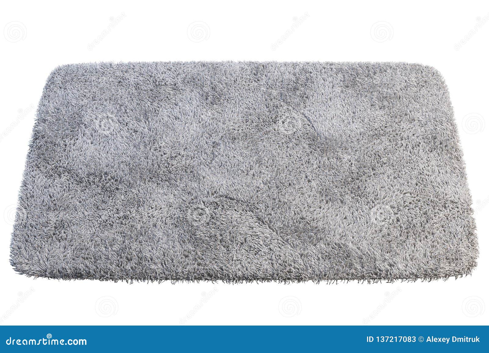 Modern Light Gray Rug with High Pile. 3d Render Stock Illustration ...