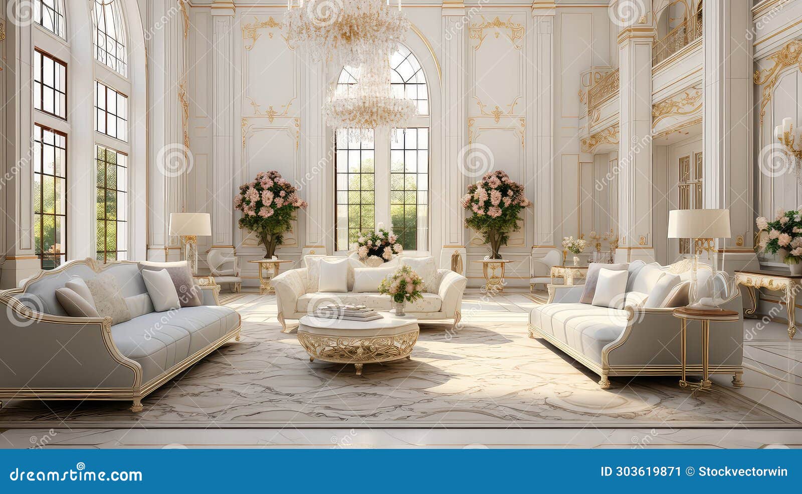 Modern Light Interior Background Stock Illustration - Illustration of ...