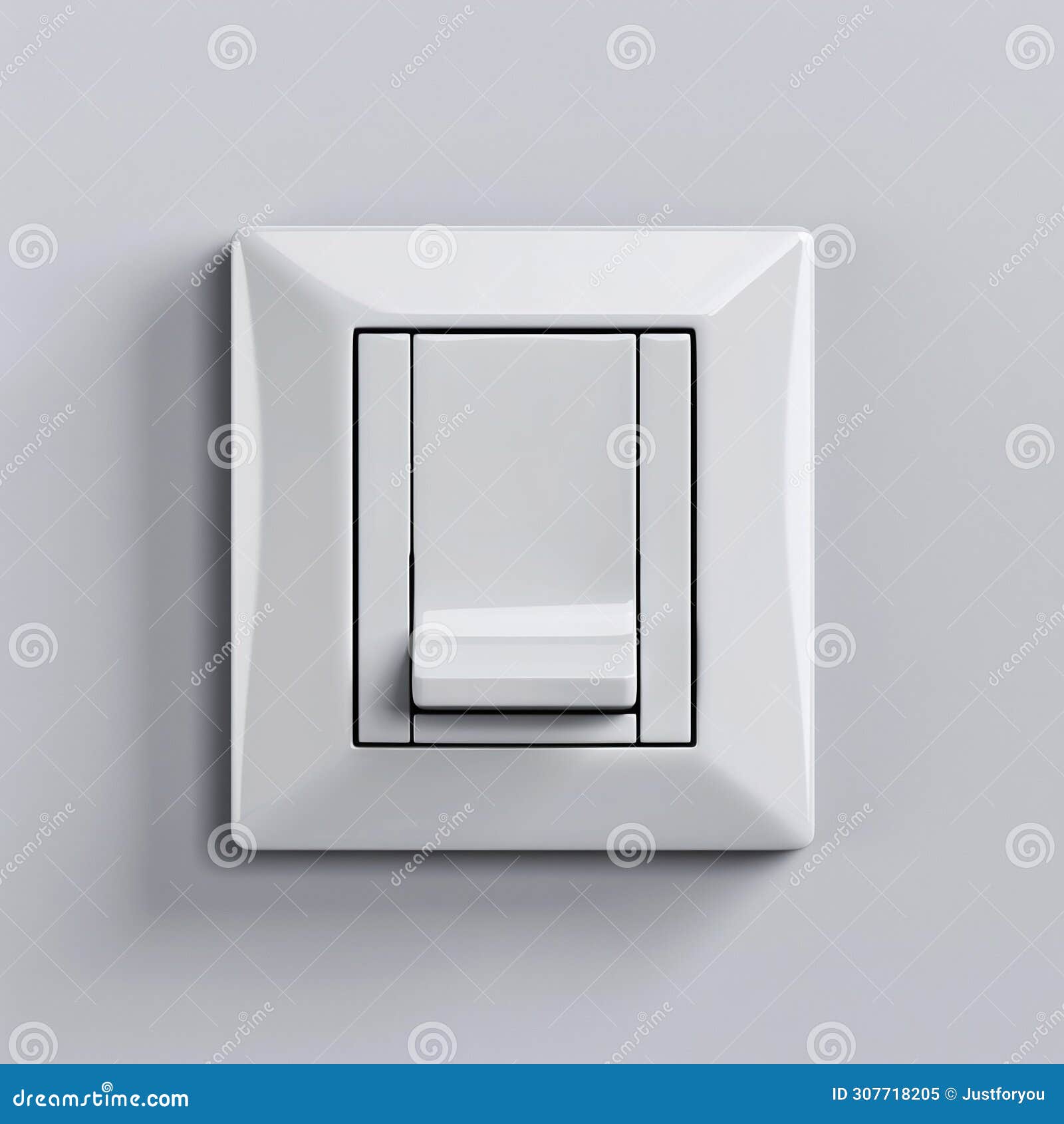 Modern Light Switch Design on White Background. Generative Ai Stock ...