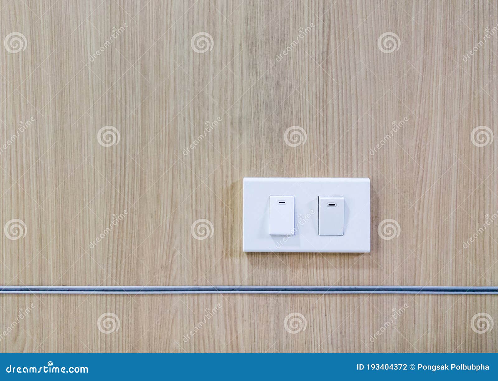 Modern Light Switch Plastic Frame Stock Photo - Image of equipment ...