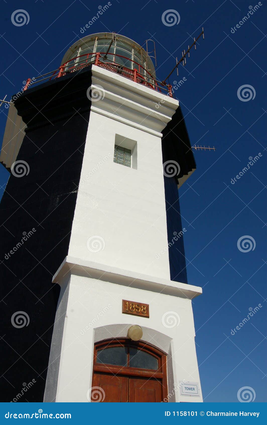 Modern lighthouse stock image. Image of octagonal, building - 1158101