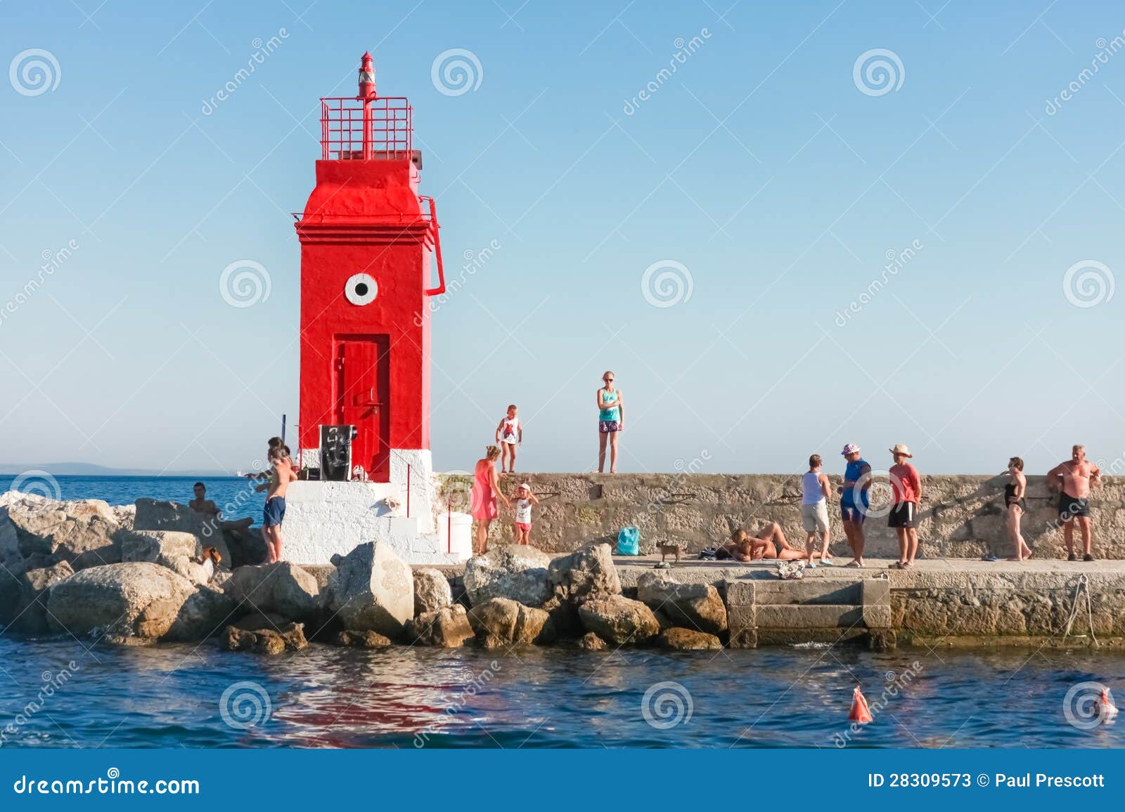 Modern lighthouse editorial stock photo. Image of mediterranean - 28309573