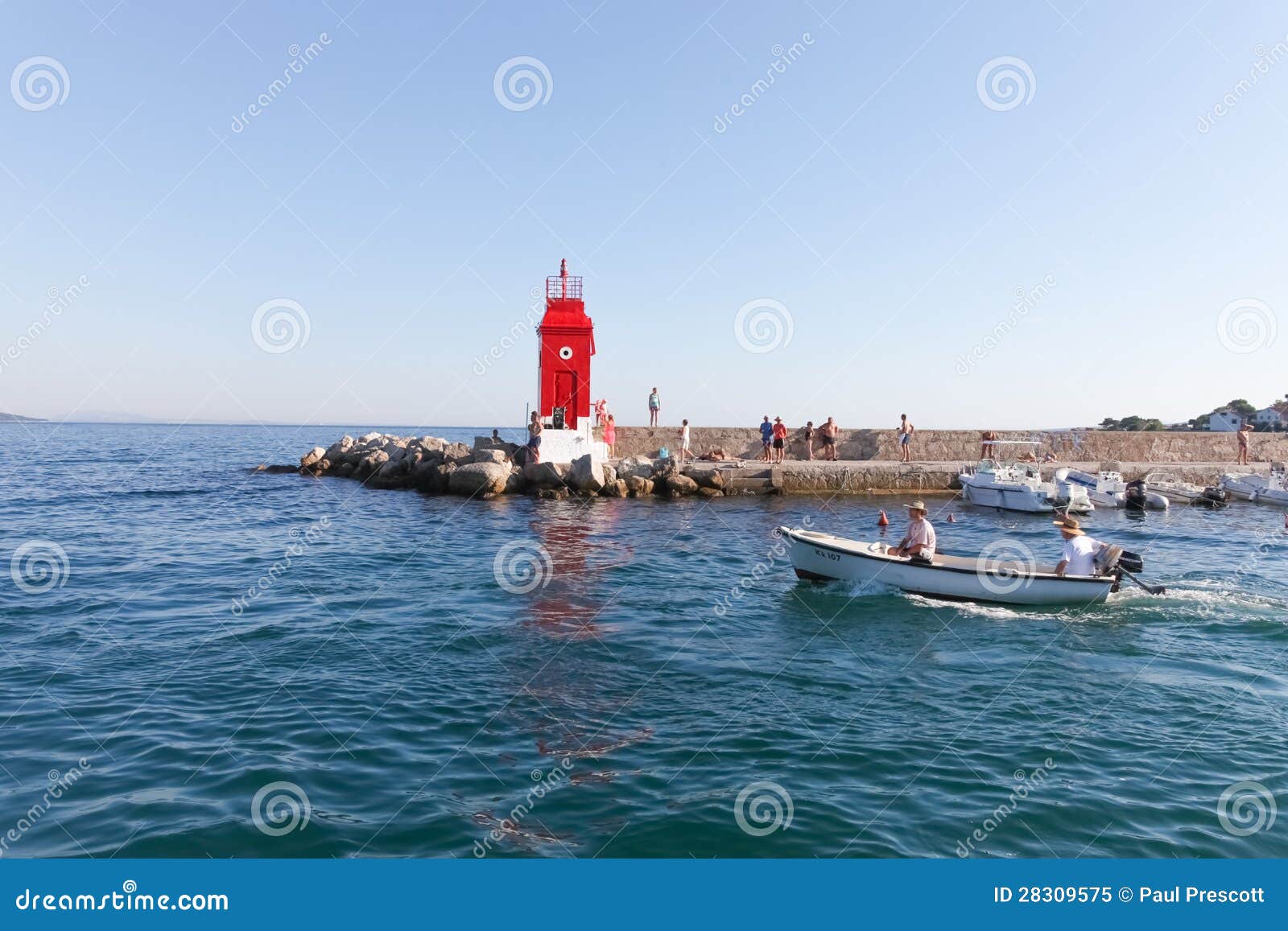 Modern lighthouse editorial image. Image of harbor, summer - 28309575