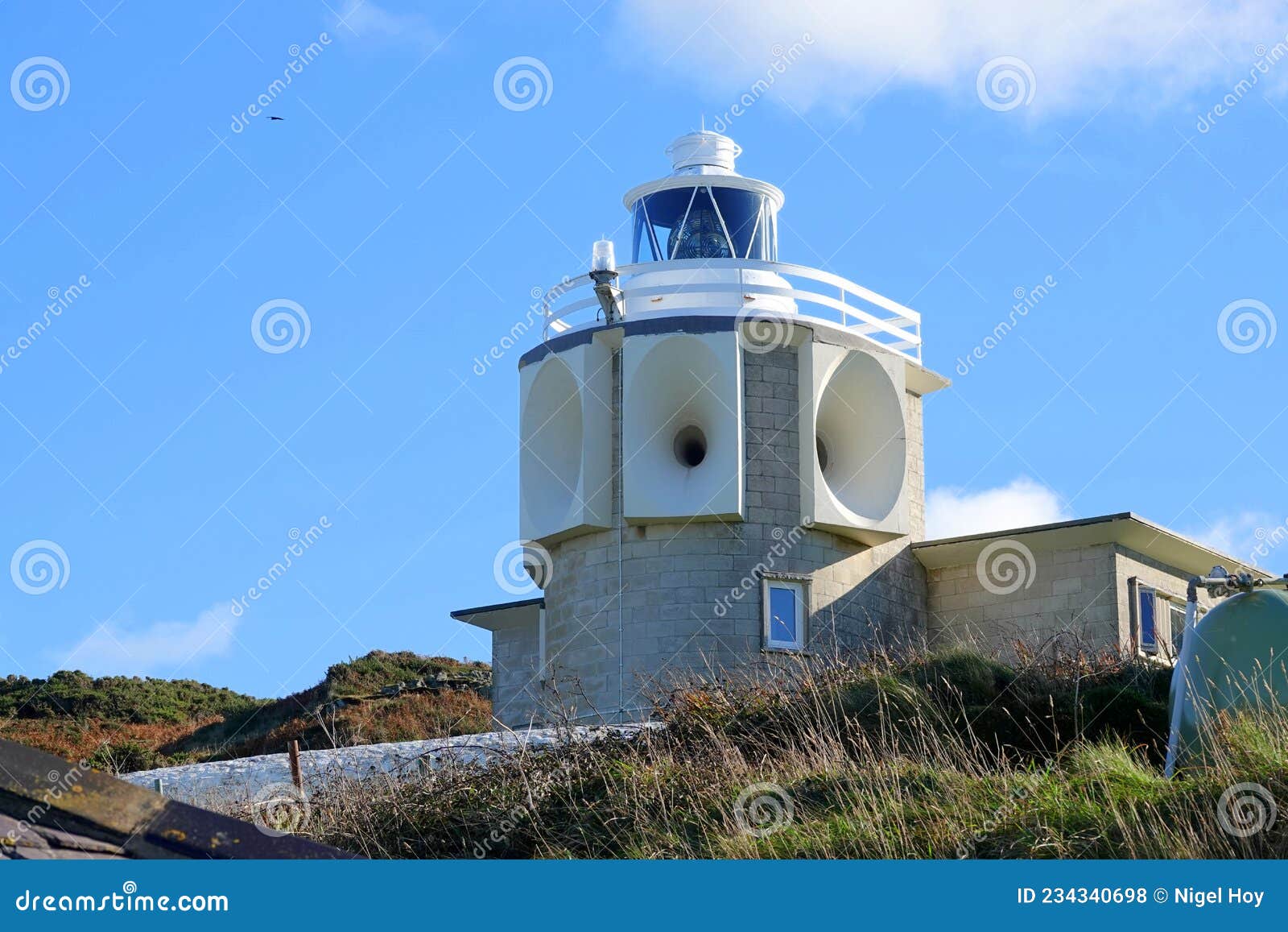 Modern Lighthouse Building in England Stock Photo - Image of marine ...