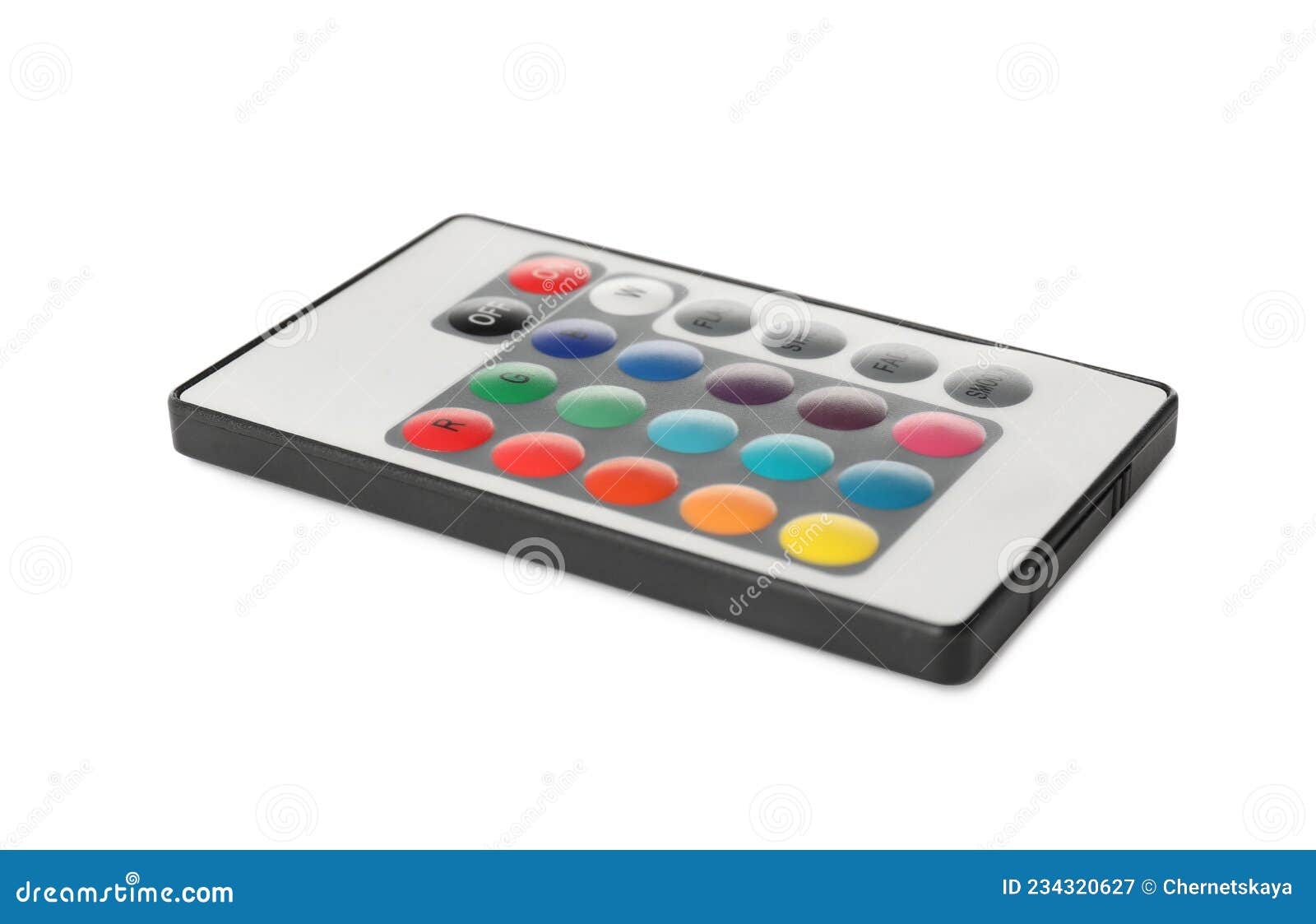 Modern Lighting Remote Control Isolated on White Stock Image - Image of ...