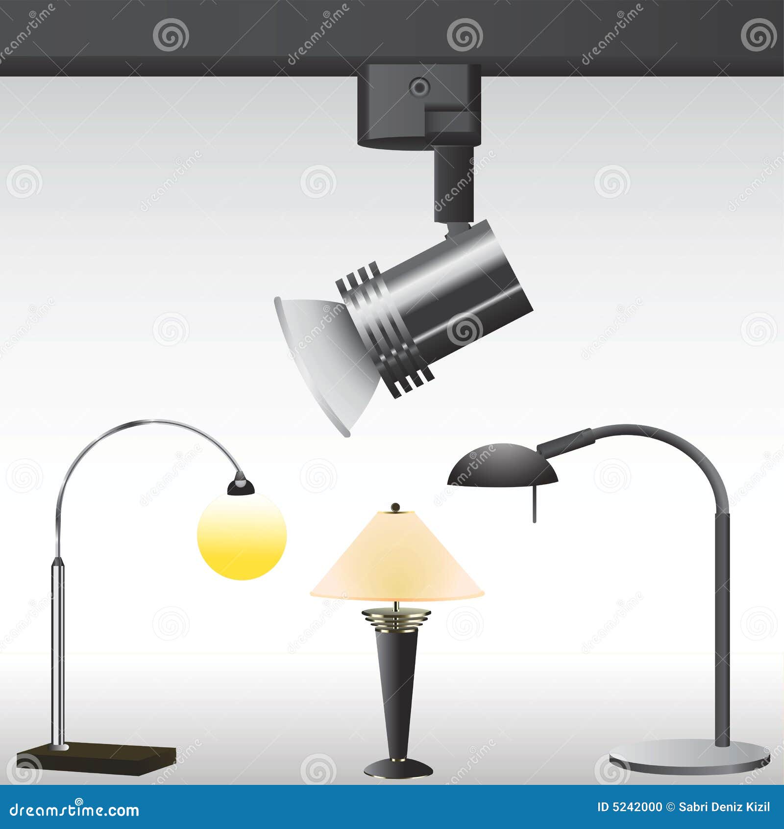 Modern lighting vector stock vector. Illustration of home - 5242000