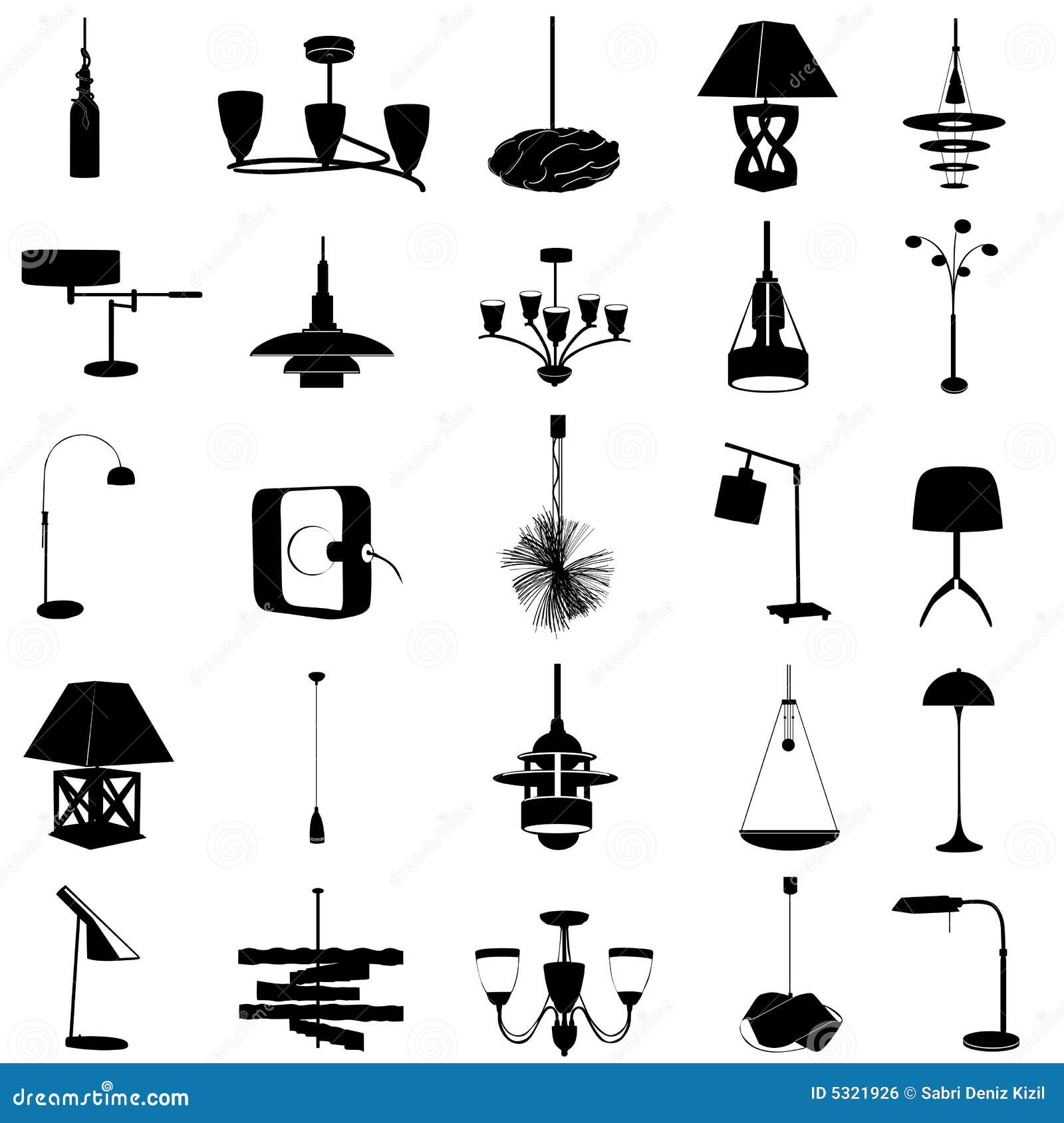 Modern lighting vector stock vector. Illustration of interior - 5321926