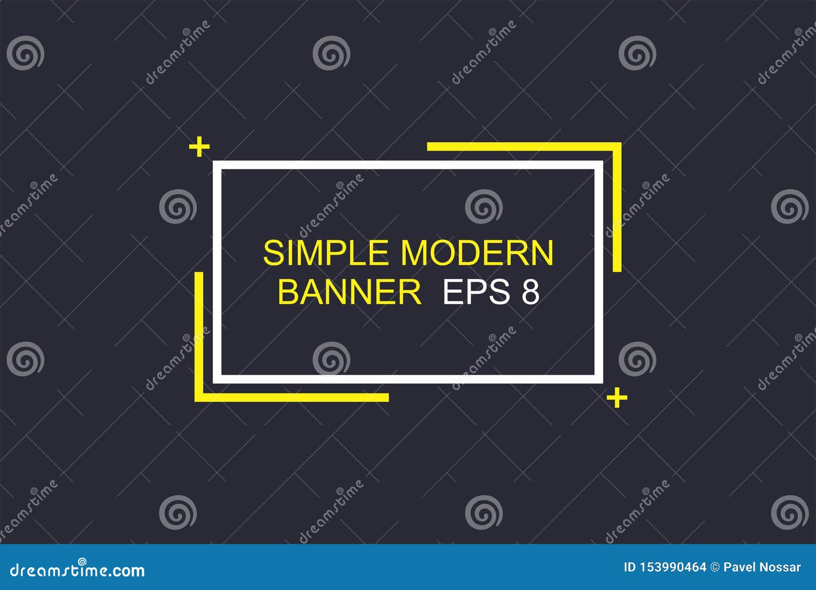 Modern Lightweight Banner. Banner Frame Borders Stock Vector ...