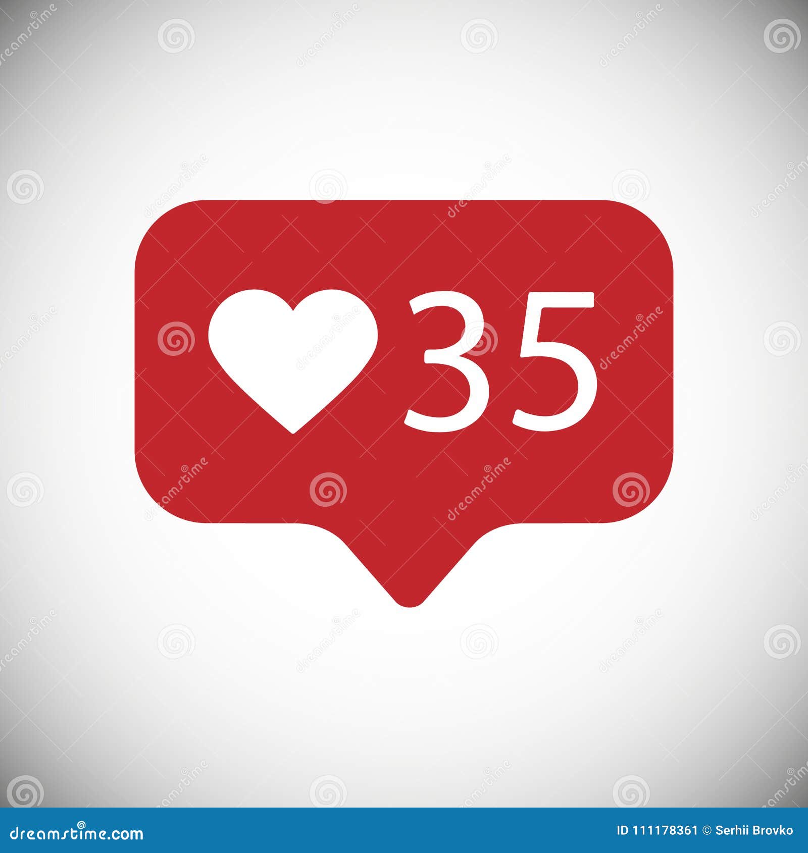 Modern Like Red Icon. Vector Illustration Stock Vector - Illustration ...