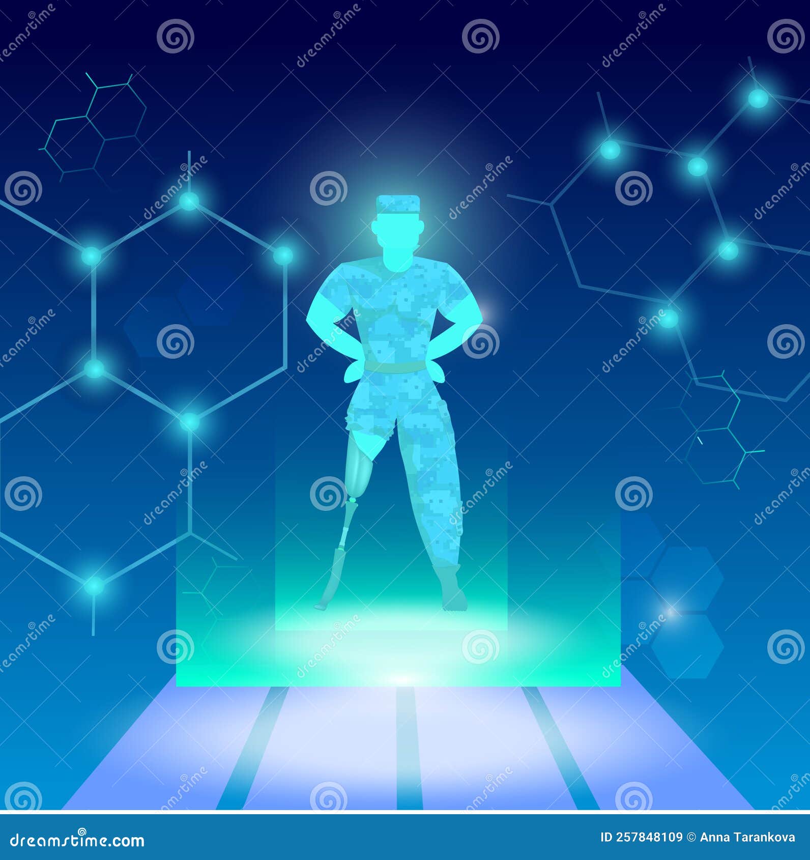 Modern Limb Prosthetics. A Man On A Prosthetic Leg. Bionic Prosthesis ...