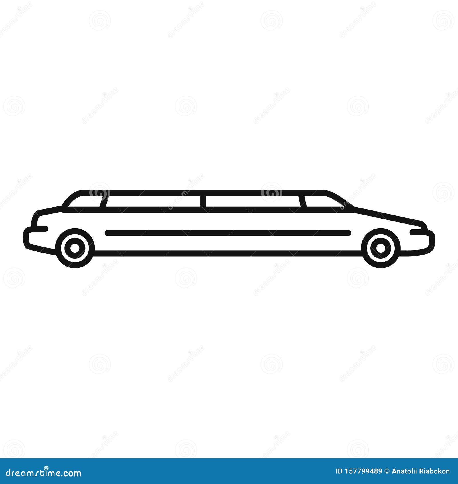 Modern Limousine Icon, Outline Style Stock Vector - Illustration of ...