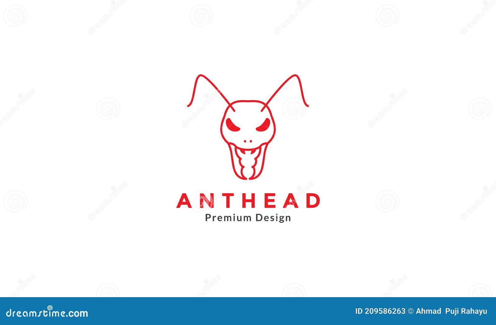 Modern Line Ant Head Logo Vector Icon Symbol Graphic Design ...