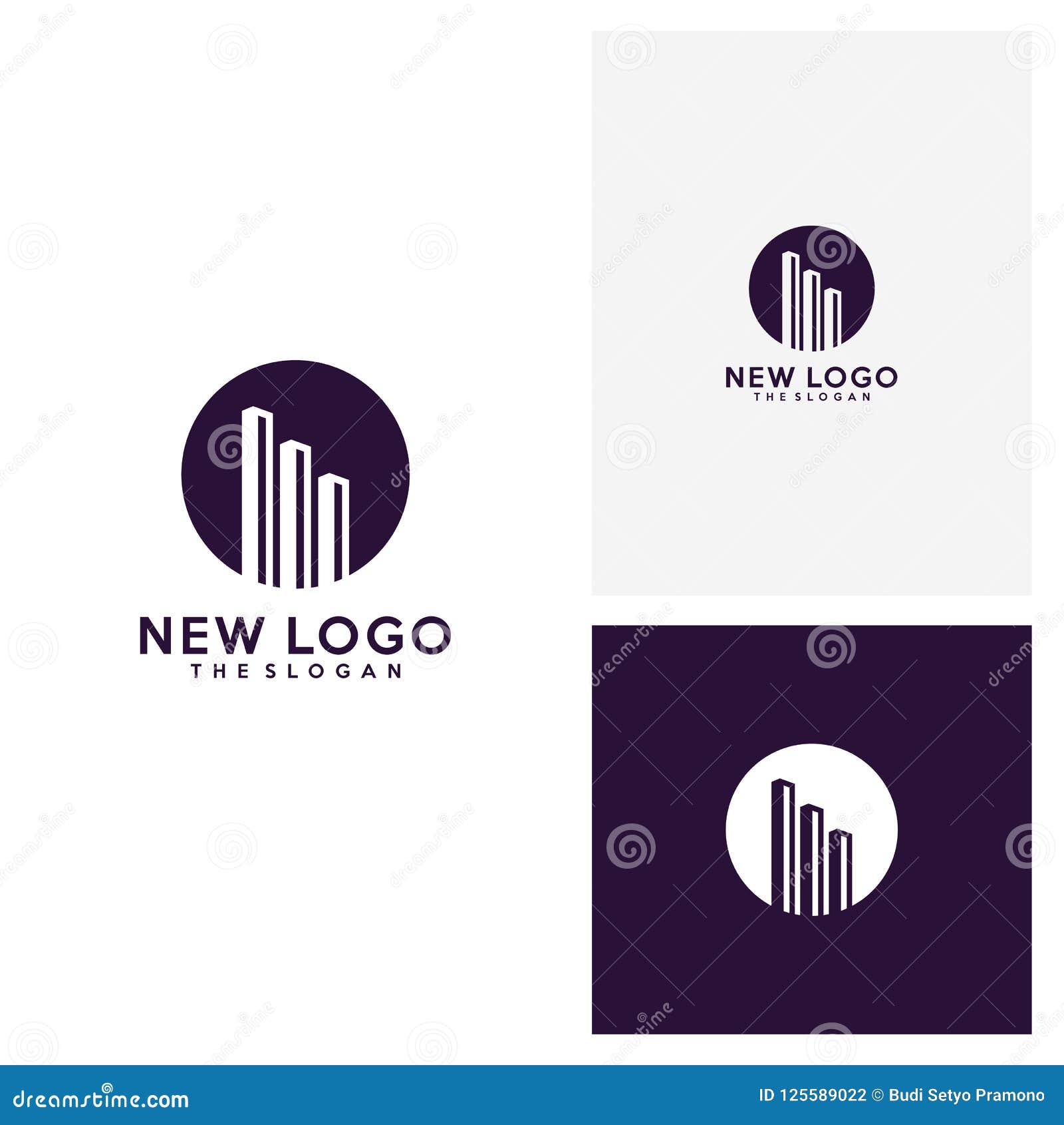 Modern Line Art City Logo Template, Simple City Logo Design Vector ...
