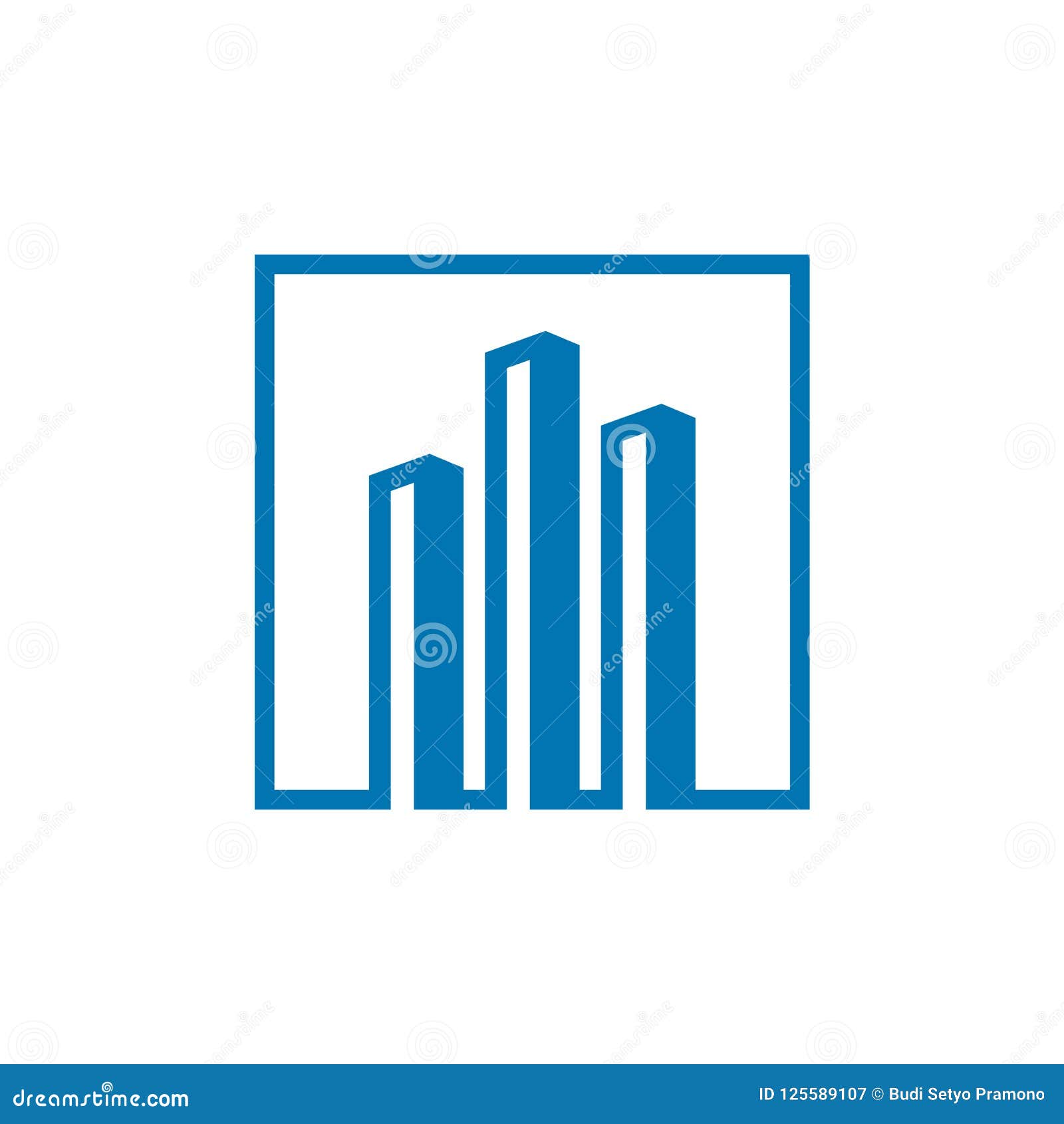 Modern Line Art City Logo Template, Simple City Logo Design Vector ...