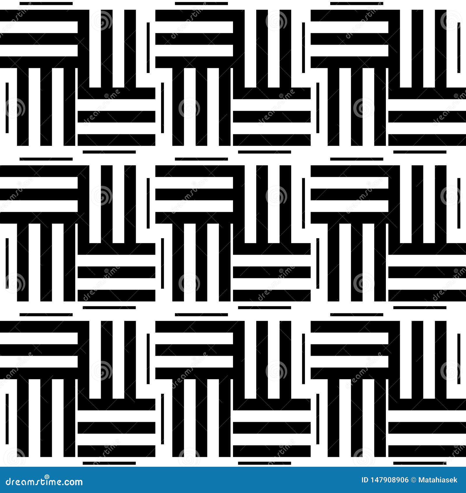 Modern Line Art Texture Background. Seamless Monochromatic Pattern With ...